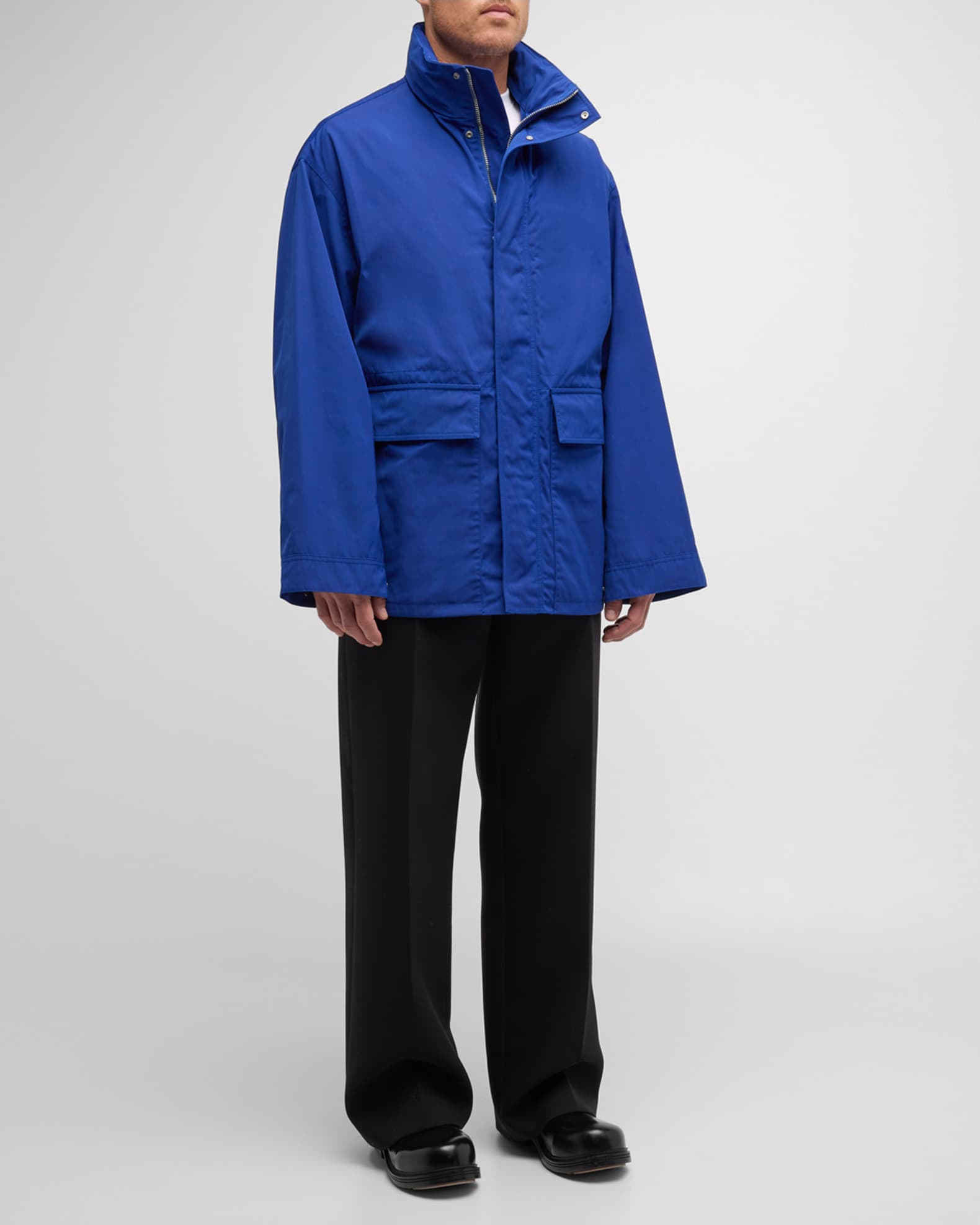 Burberry Men's EKD Parka with Check Hood | Neiman Marcus