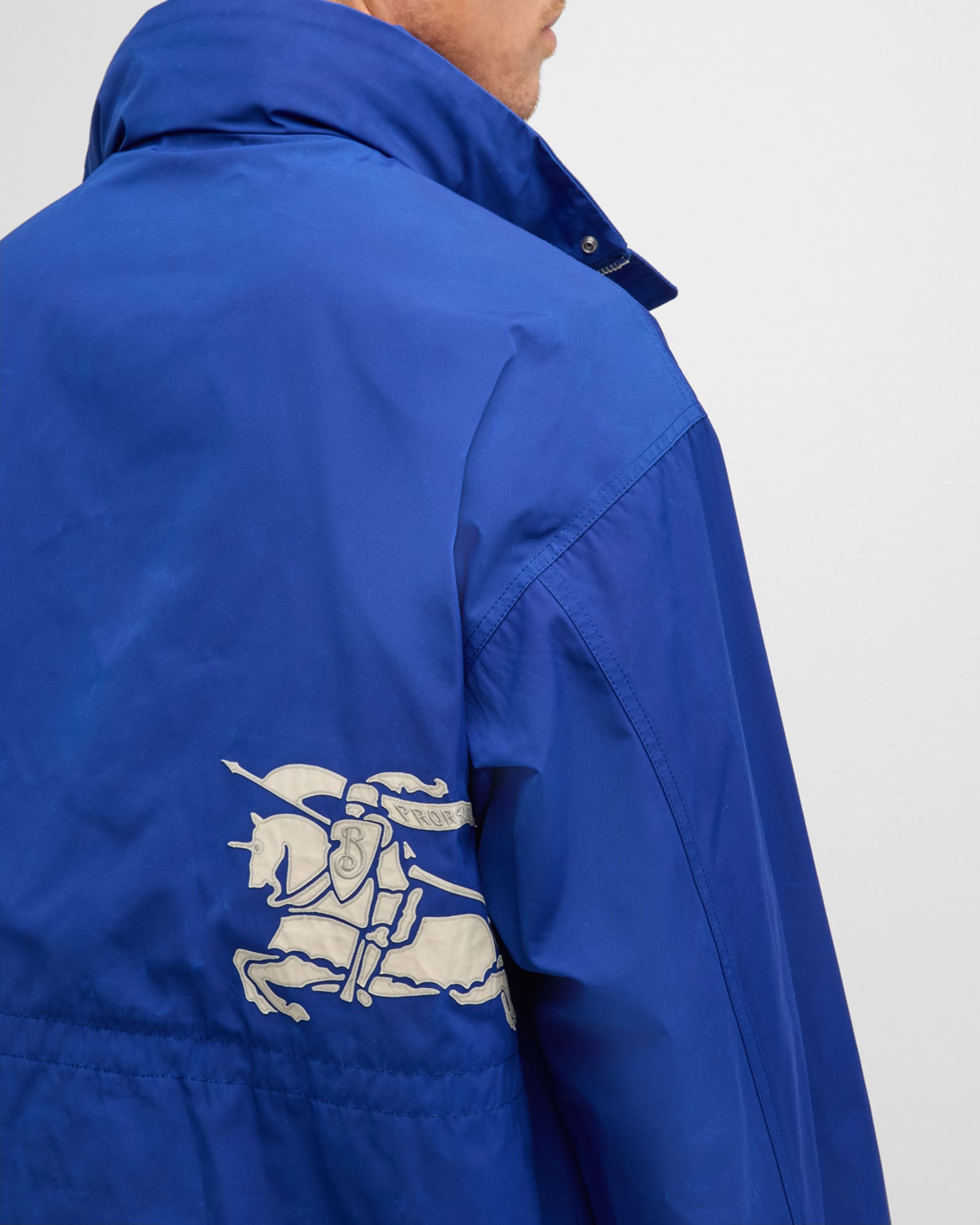 Burberry Men's EKD Parka with Check Hood | Neiman Marcus