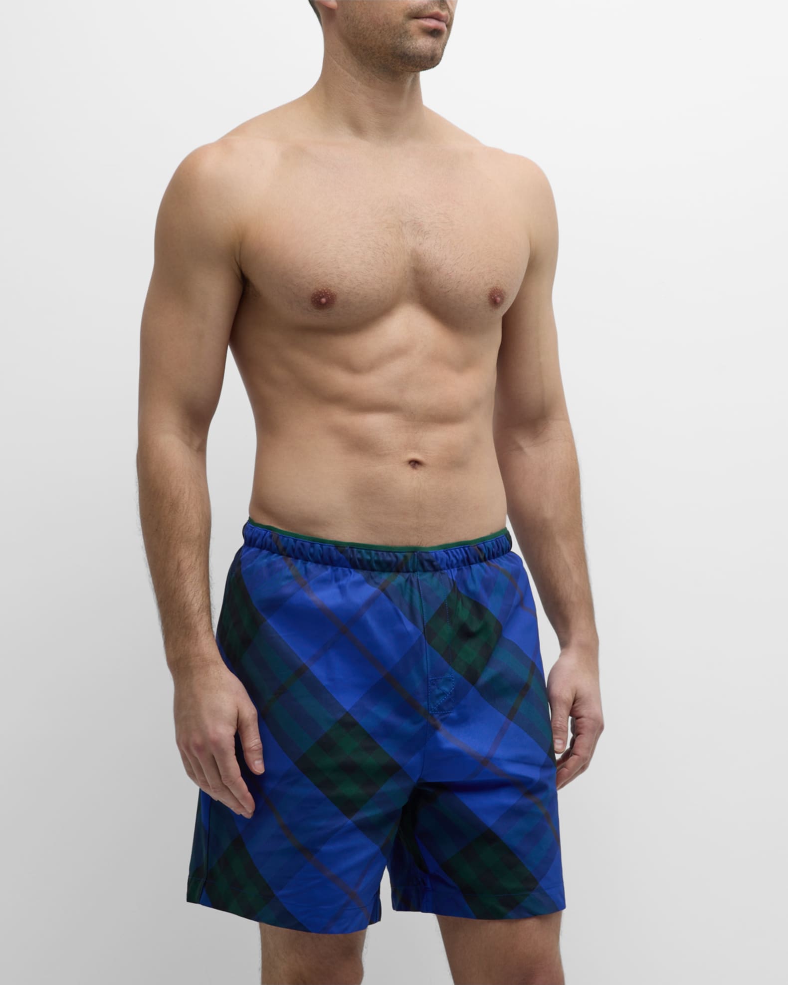 Burberry Men's IP Check Swim Shorts | Neiman Marcus