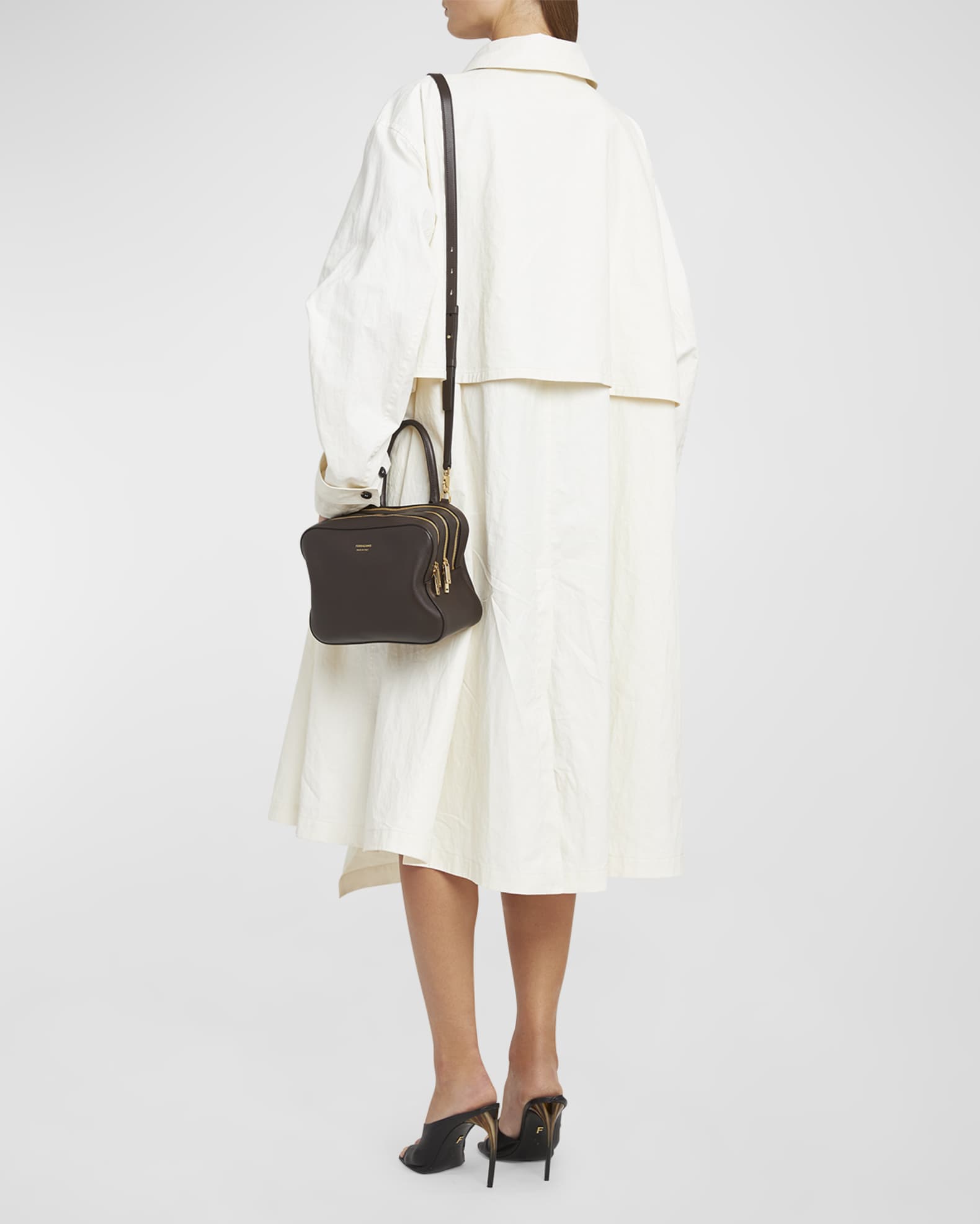Ferragamo Star Triple Zip Leather Top-Handle Bag | Neiman Marcus