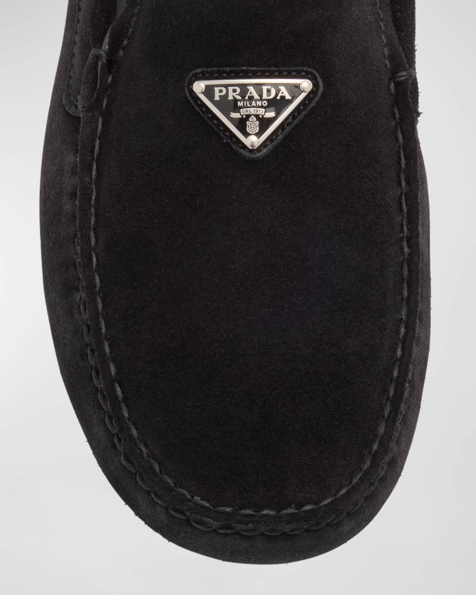 Prada Men's Suede Drivers | Neiman Marcus