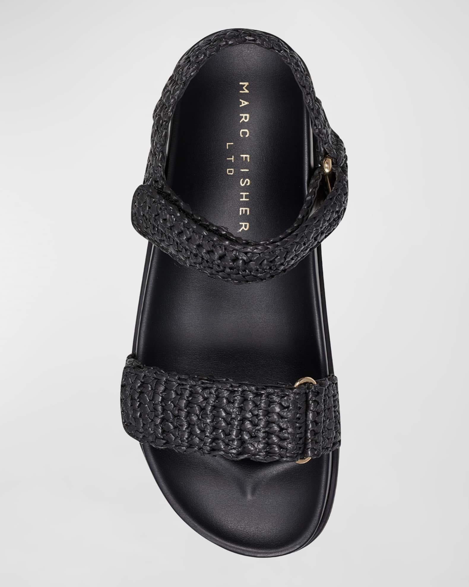 Marc Fisher LTD Raffia Dual-Grip Comfort Sandals | Neiman Marcus