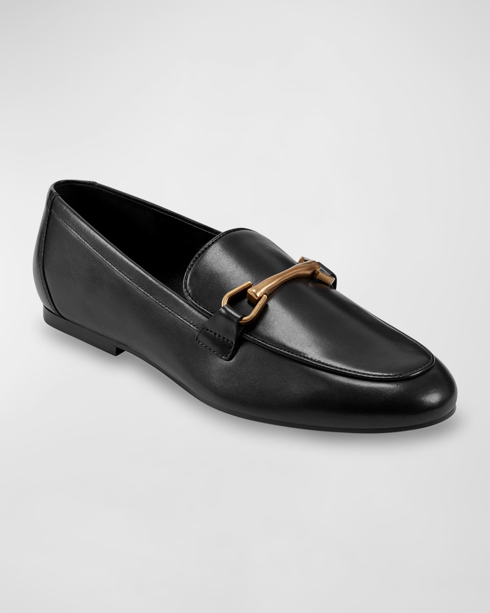 Marc Fisher LTD Bleek Leather Bit Slip-On Loafers | Neiman Marcus