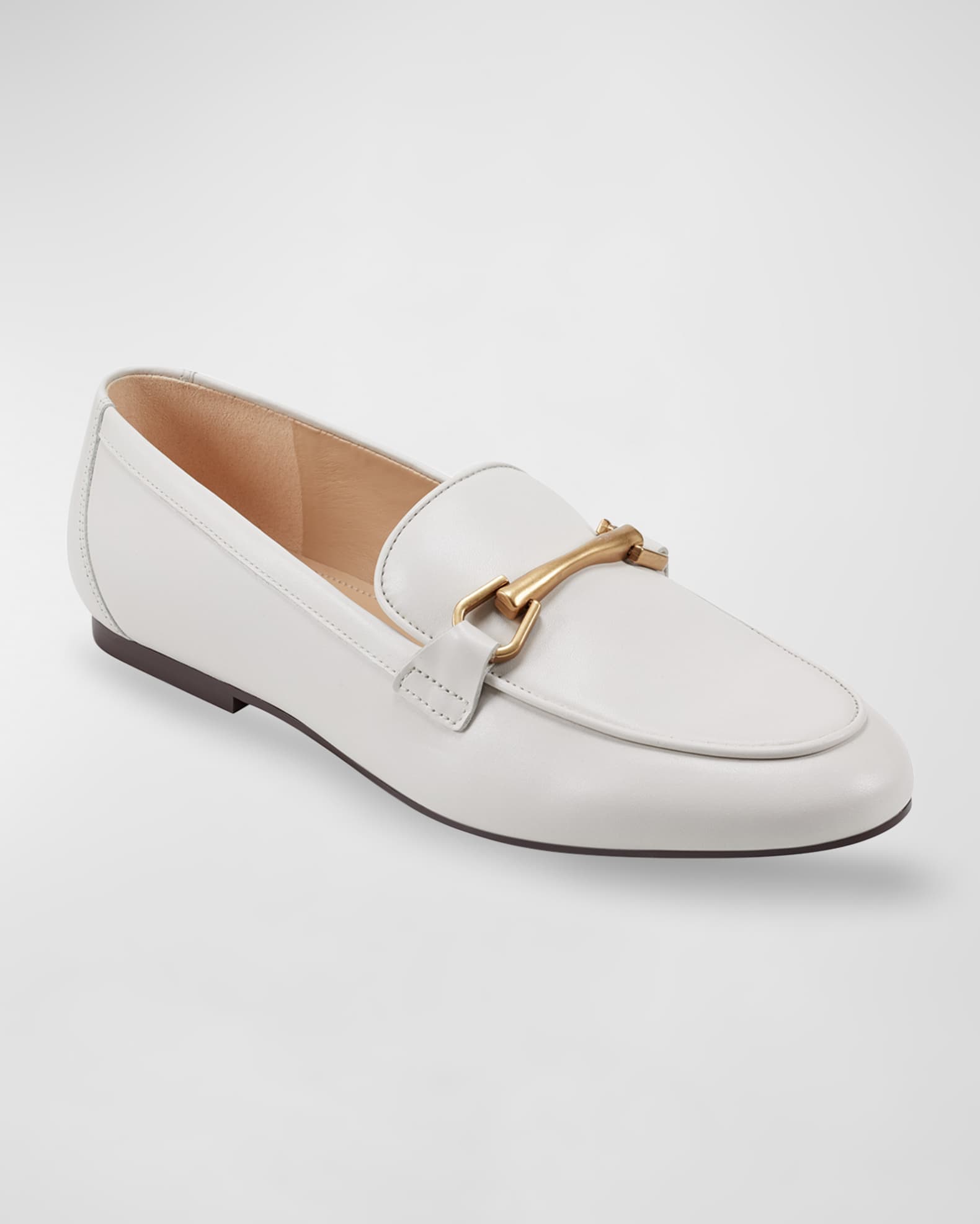 Marc Fisher LTD Bleek Leather Bit Slip-On Loafers | Neiman Marcus