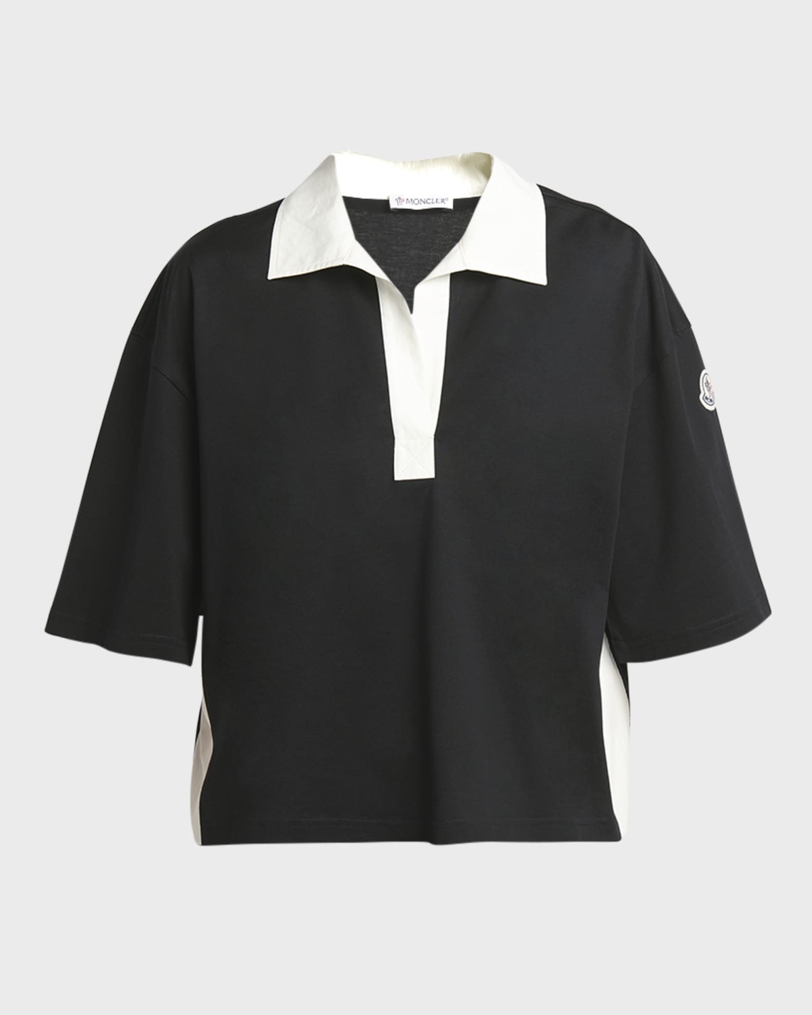 Moncler Short-Sleeve Colorblock Polo | Neiman Marcus