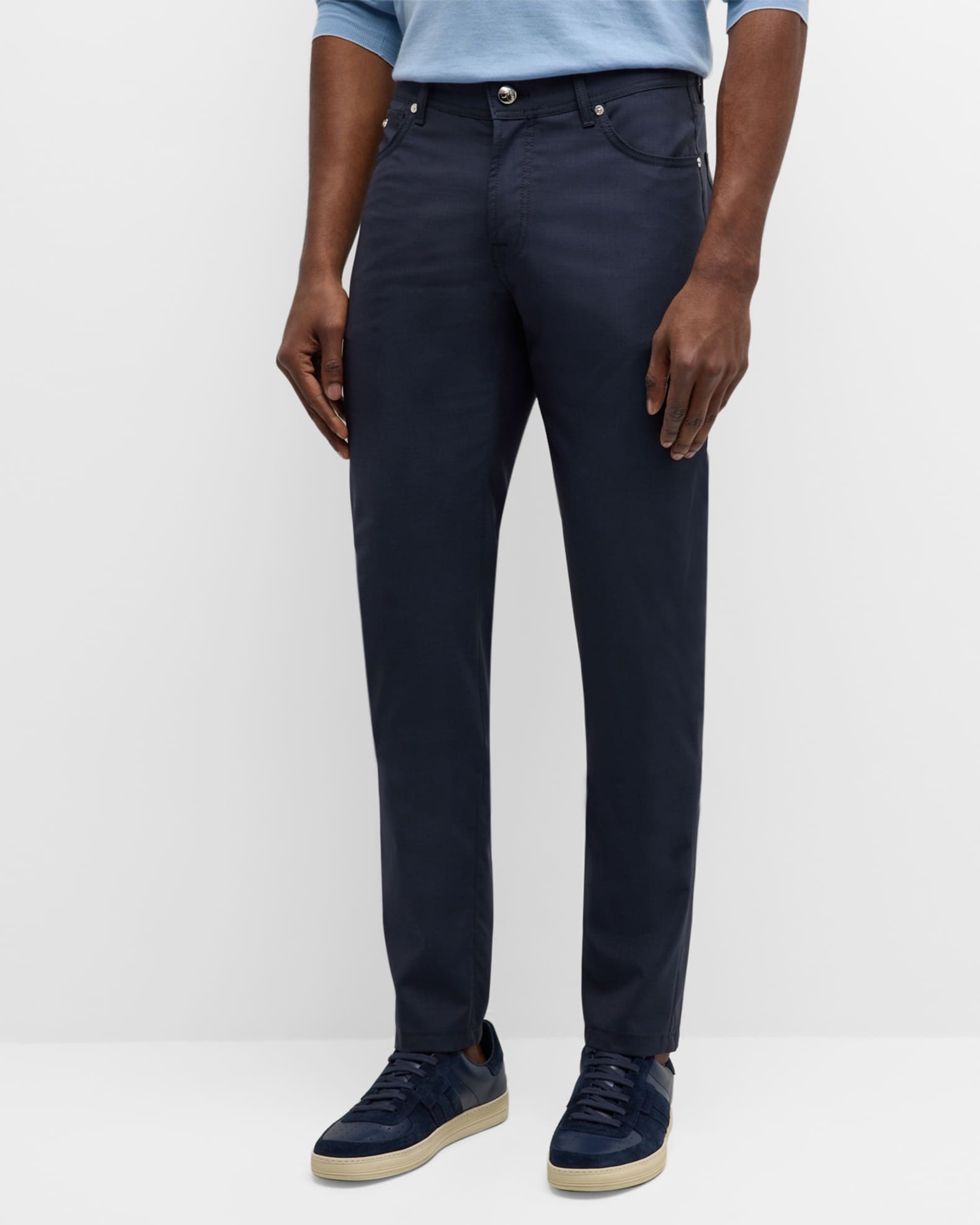 Marco Pescarolo Men's 130s Worsted Wool 5-Pocket Pants | Neiman Marcus
