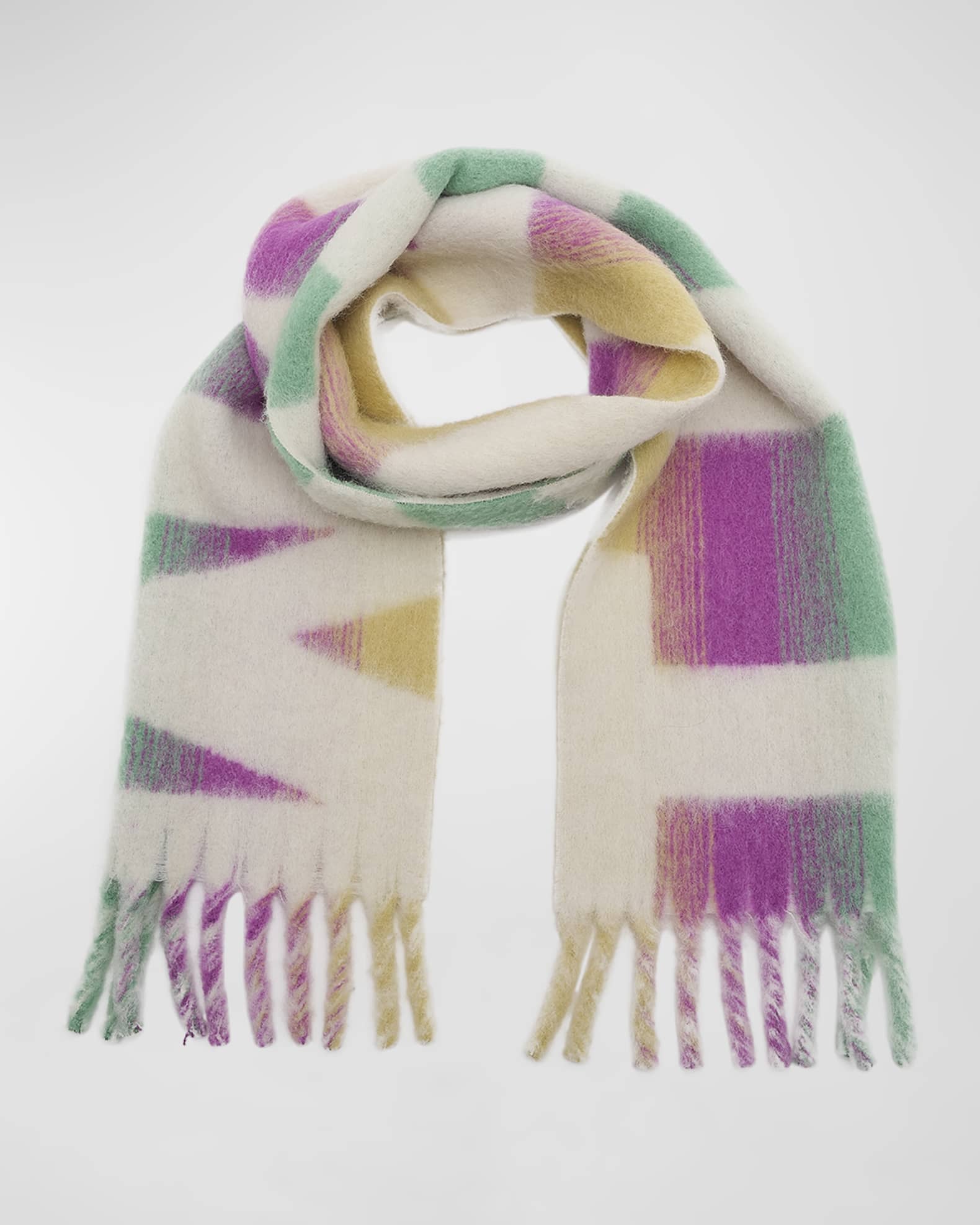 Isabel Marant Loliana Logo Wool-Blend Scarf | Neiman Marcus