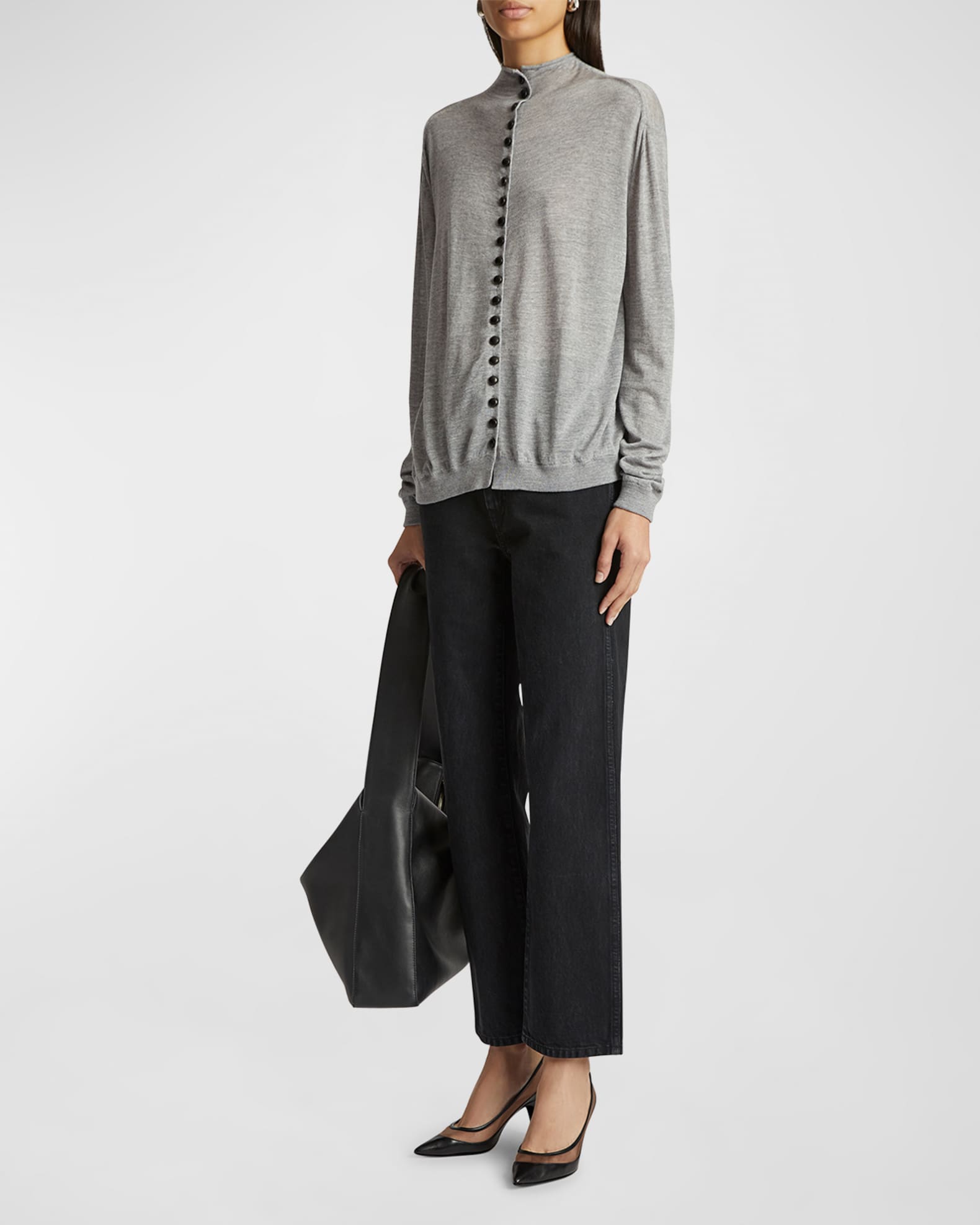 Khaite Abigail High-Rise Straight-Leg Ankle Jeans | Neiman Marcus