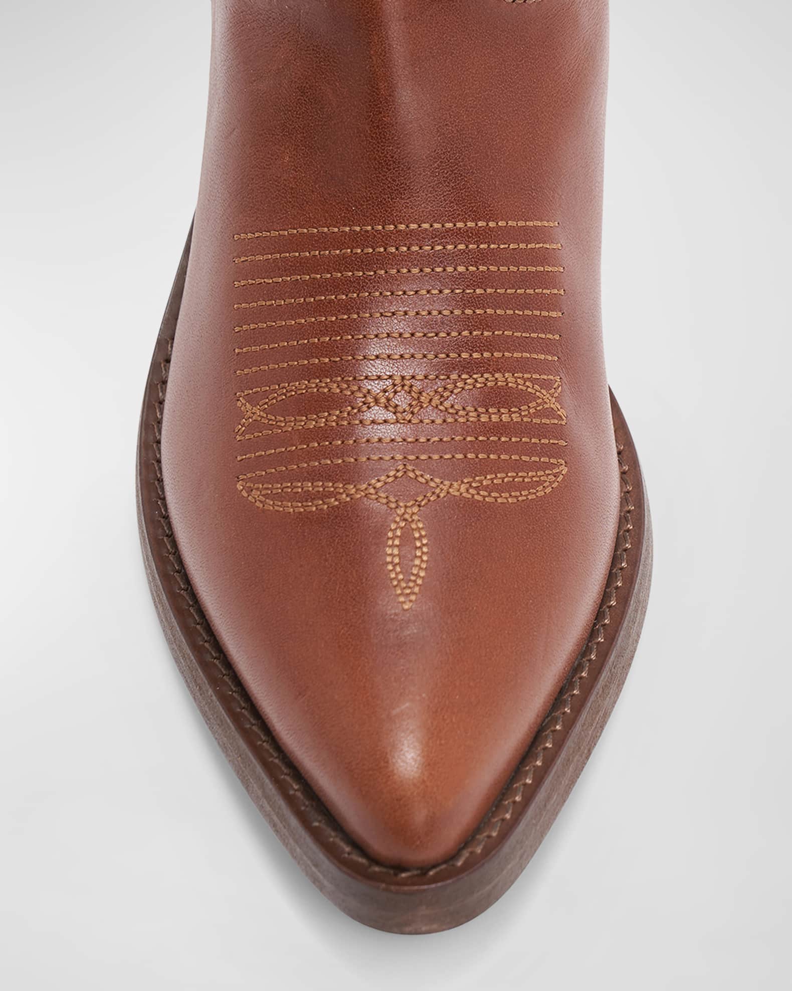 Partlow Whitney Mixed Leather Western Boots | Neiman Marcus