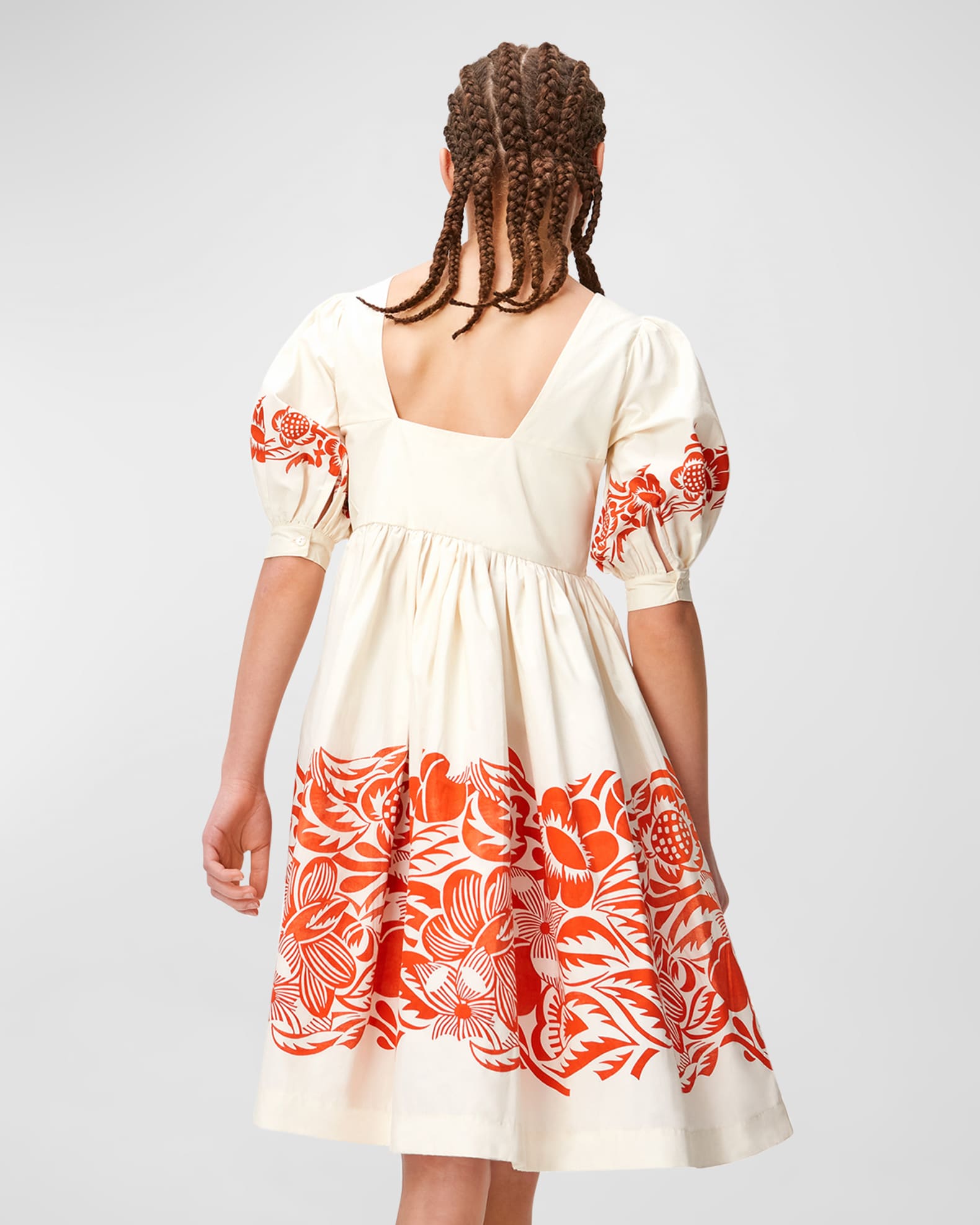 Girl's Camilo Floral-Print Dress | Neiman Marcus