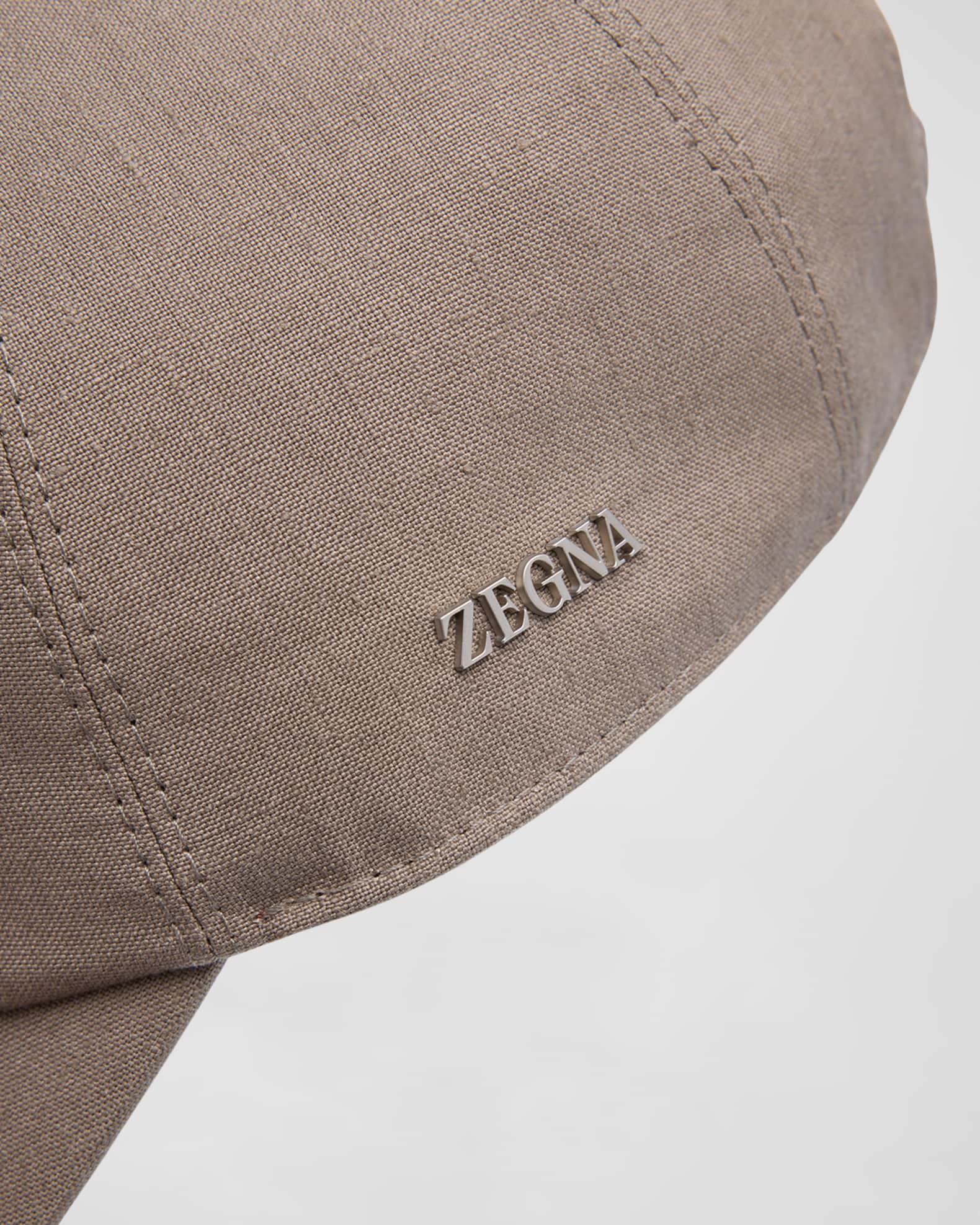 ZEGNA Men's Oasi Linen Embroidered Baseball Cap | Neiman Marcus