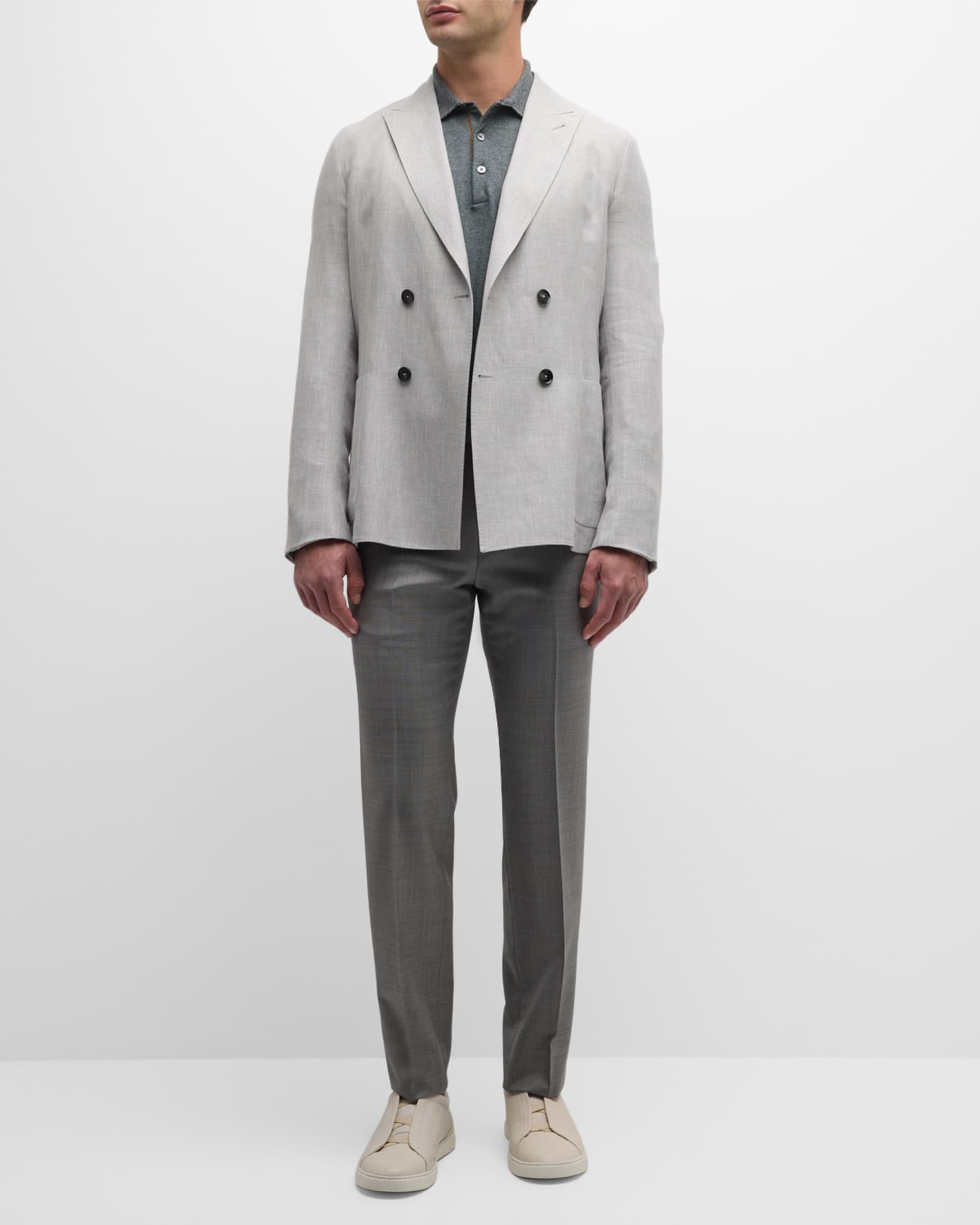 ZEGNA Men's Crossover Double-Breasted Blazer | Neiman Marcus
