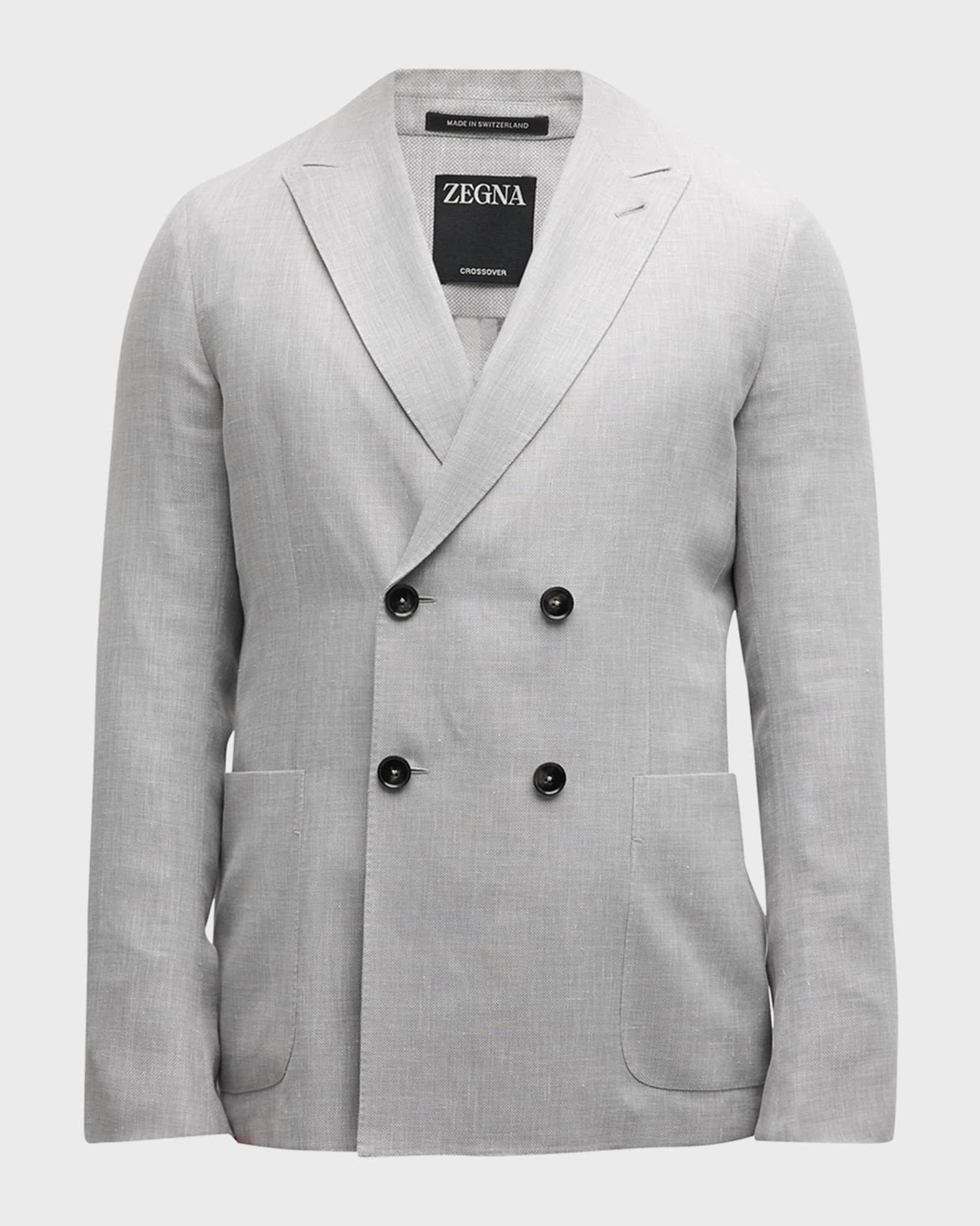 ZEGNA Men's Crossover Double-Breasted Blazer | Neiman Marcus