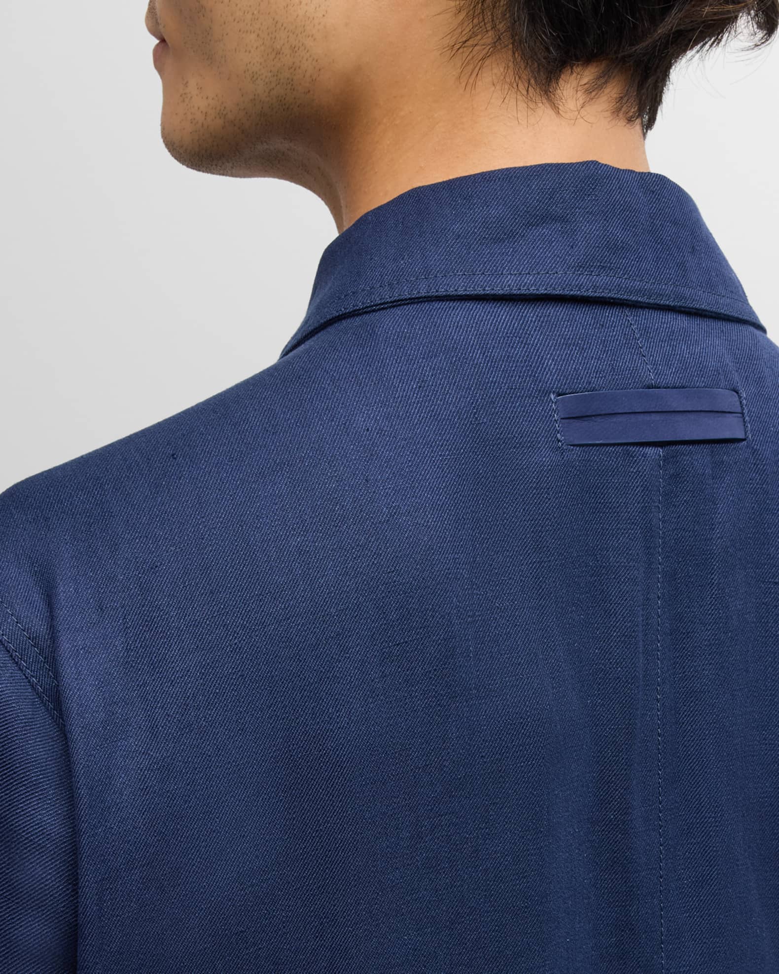 ZEGNA Men's Oasi Linen Field Jacket | Neiman Marcus