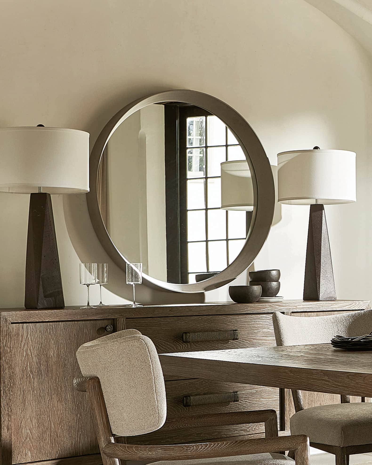 Bernhardt Casa Paros 40" Round Mirror | Neiman Marcus