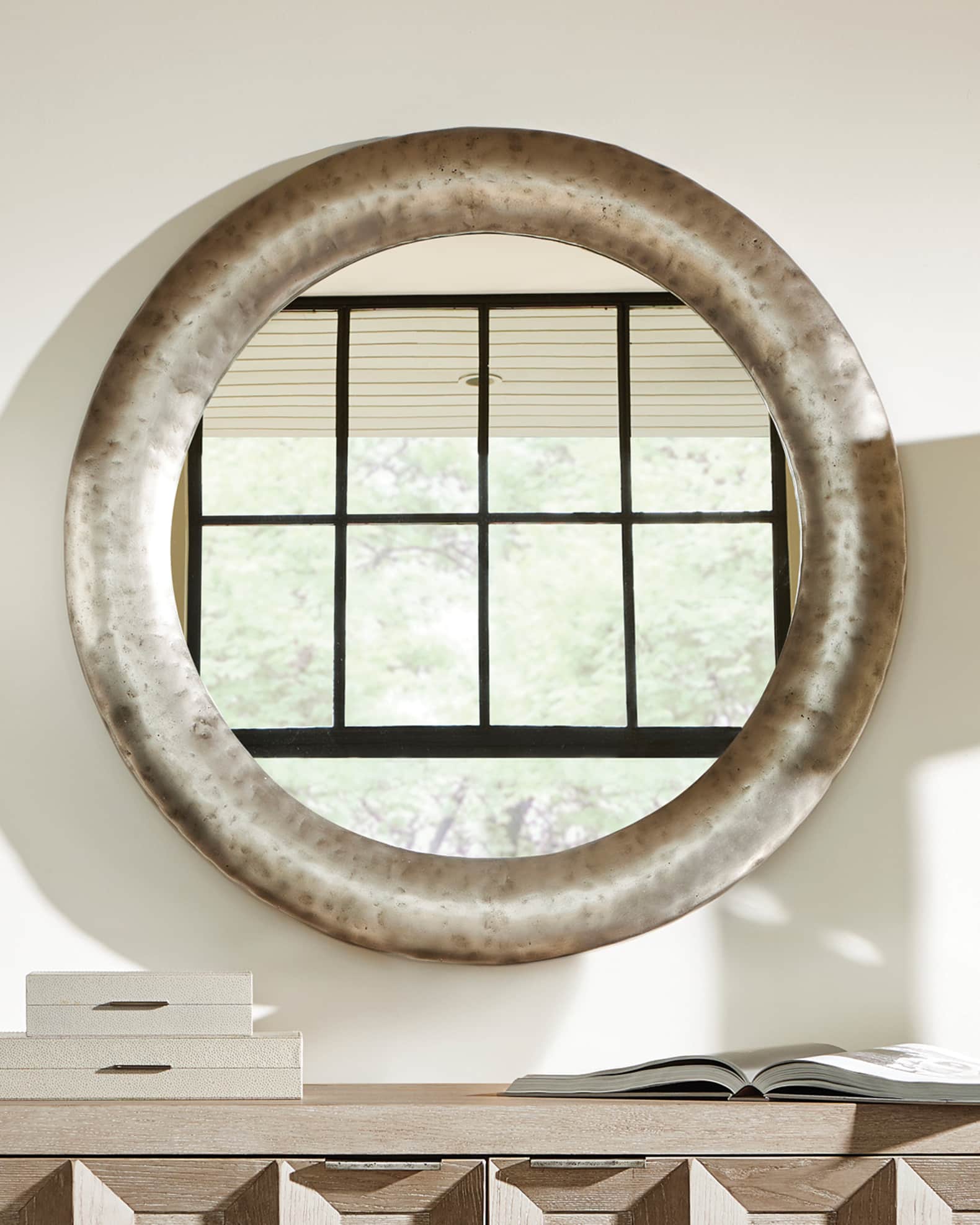 Bernhardt Prado 40" Round Mirror | Neiman Marcus