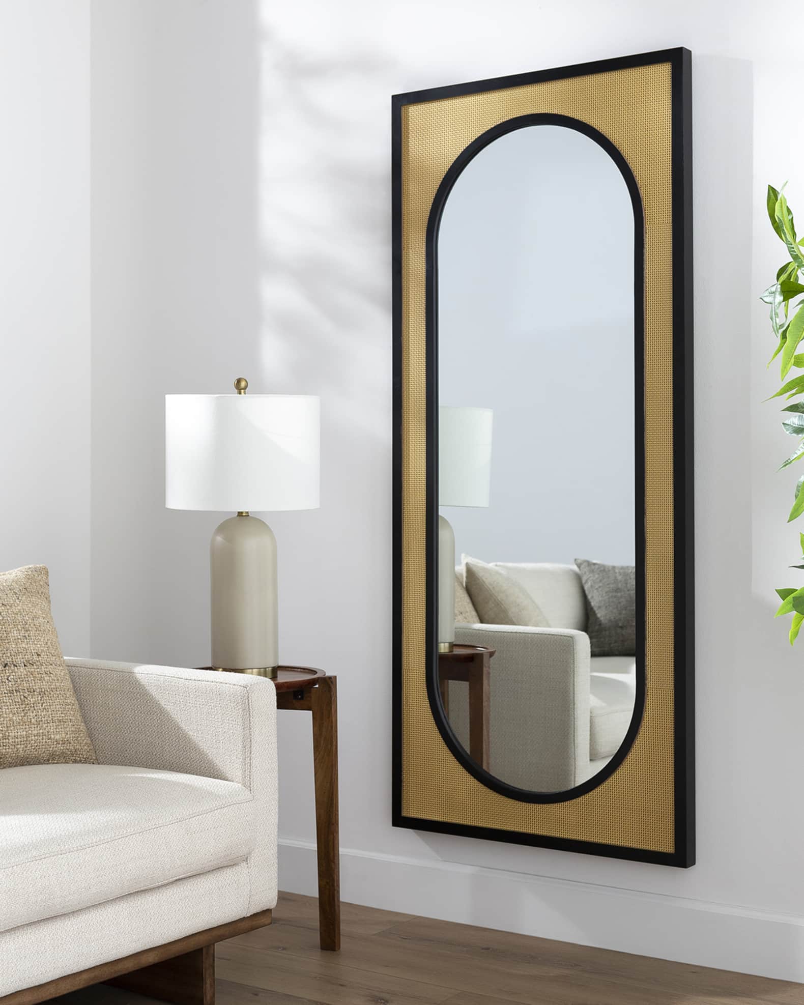 Surya Rugs Sulawesi 70" Floor Mirror | Neiman Marcus