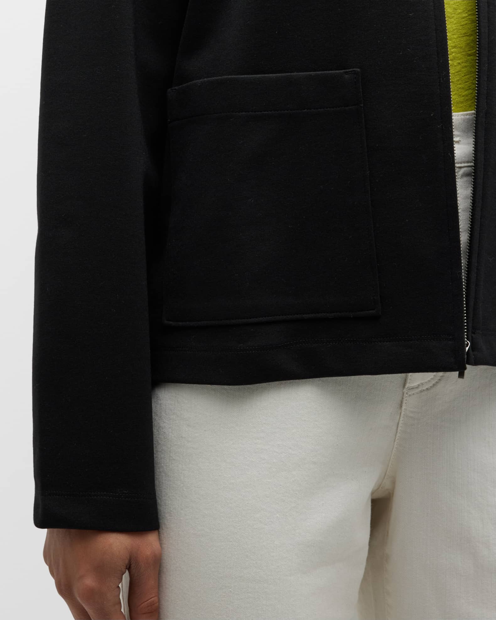 Eileen Fisher Zip-Front Washable Flex Ponte Jacket | Neiman Marcus