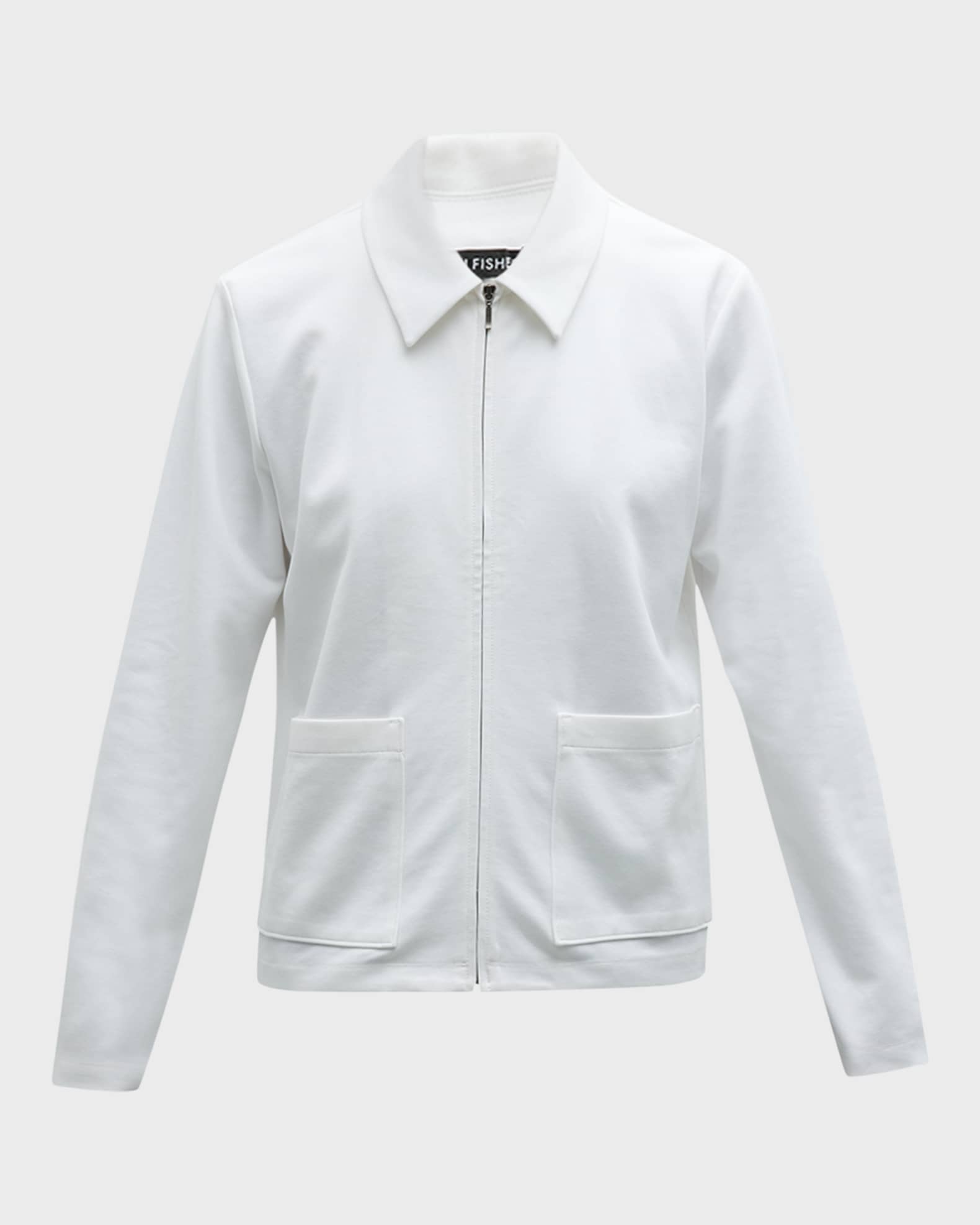 Eileen Fisher Zip-Front Washable Flex Ponte Jacket | Neiman Marcus