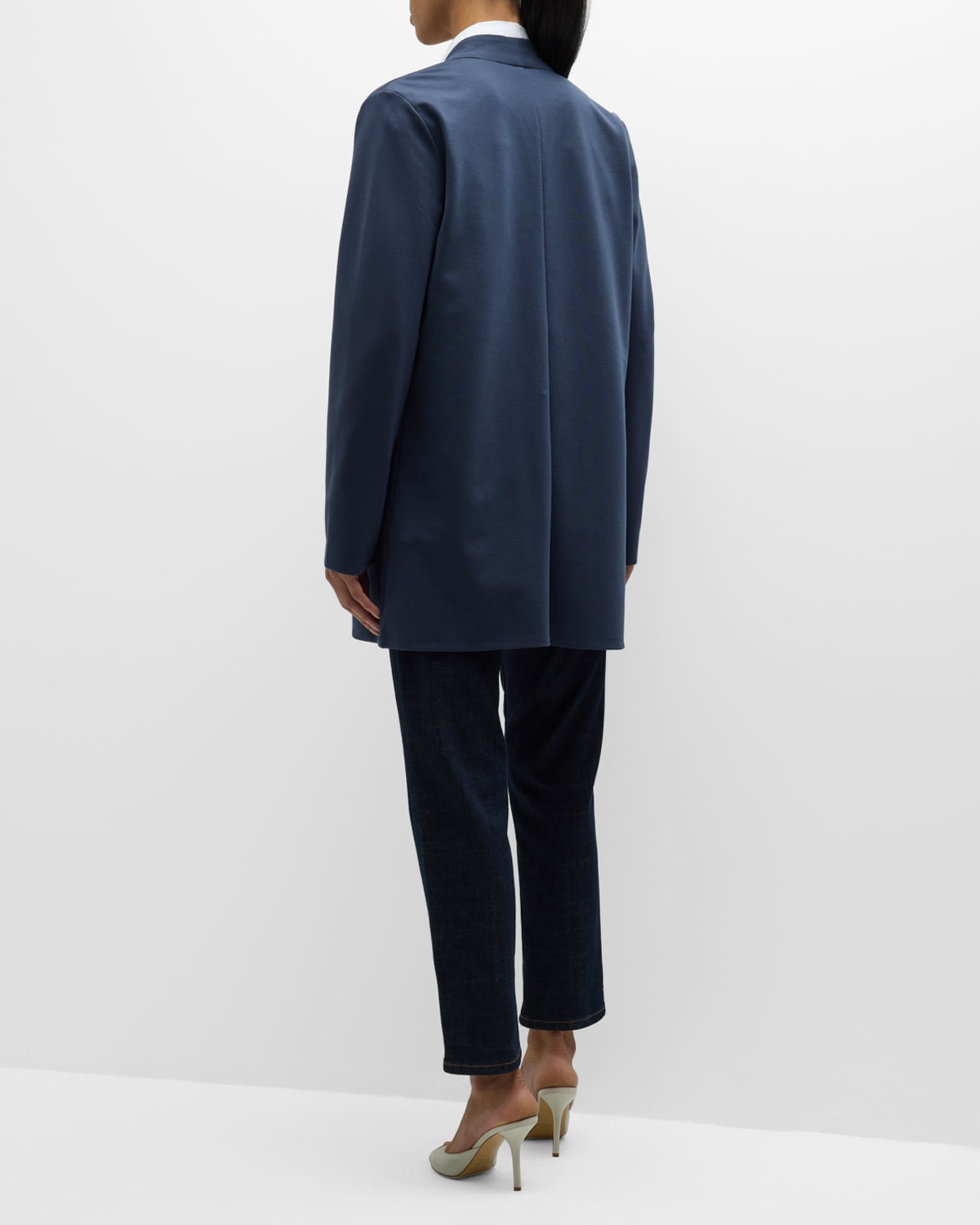 Eileen Fisher Petite Open-Front Washable Flex Ponte Jacket | Neiman Marcus