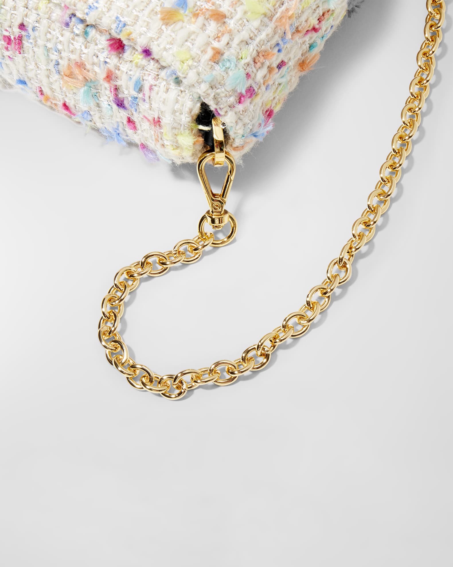 Lele Sadoughi Cleo Rainbow Boucle Clutch Bag | Neiman Marcus