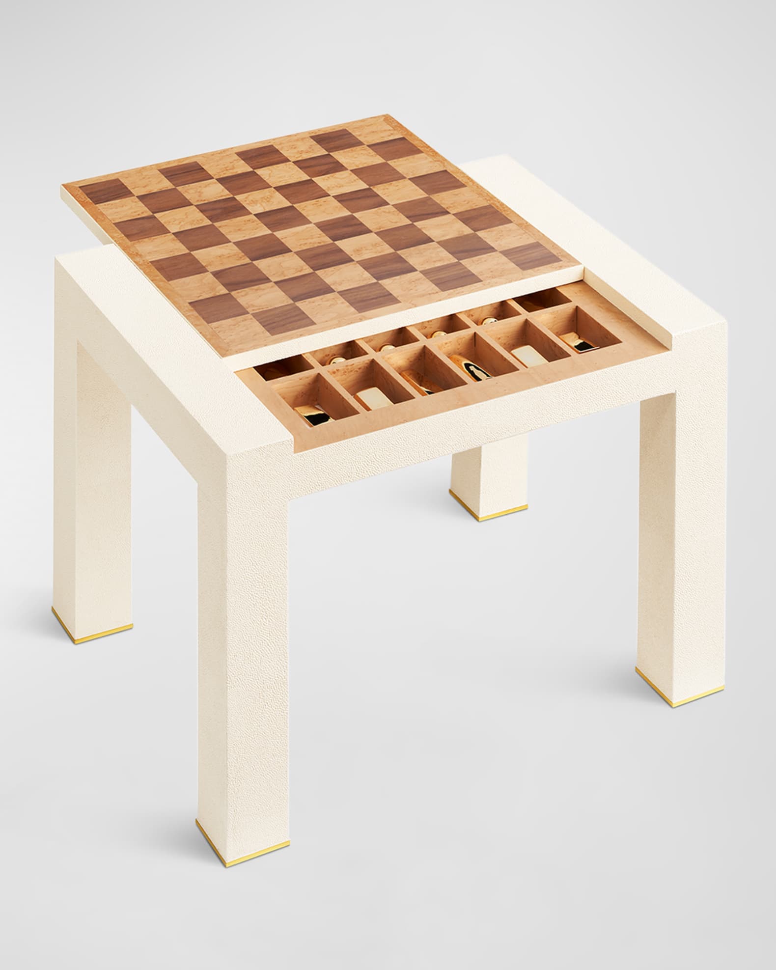 AERIN Faux Shagreen Chess Side Table | Neiman Marcus
