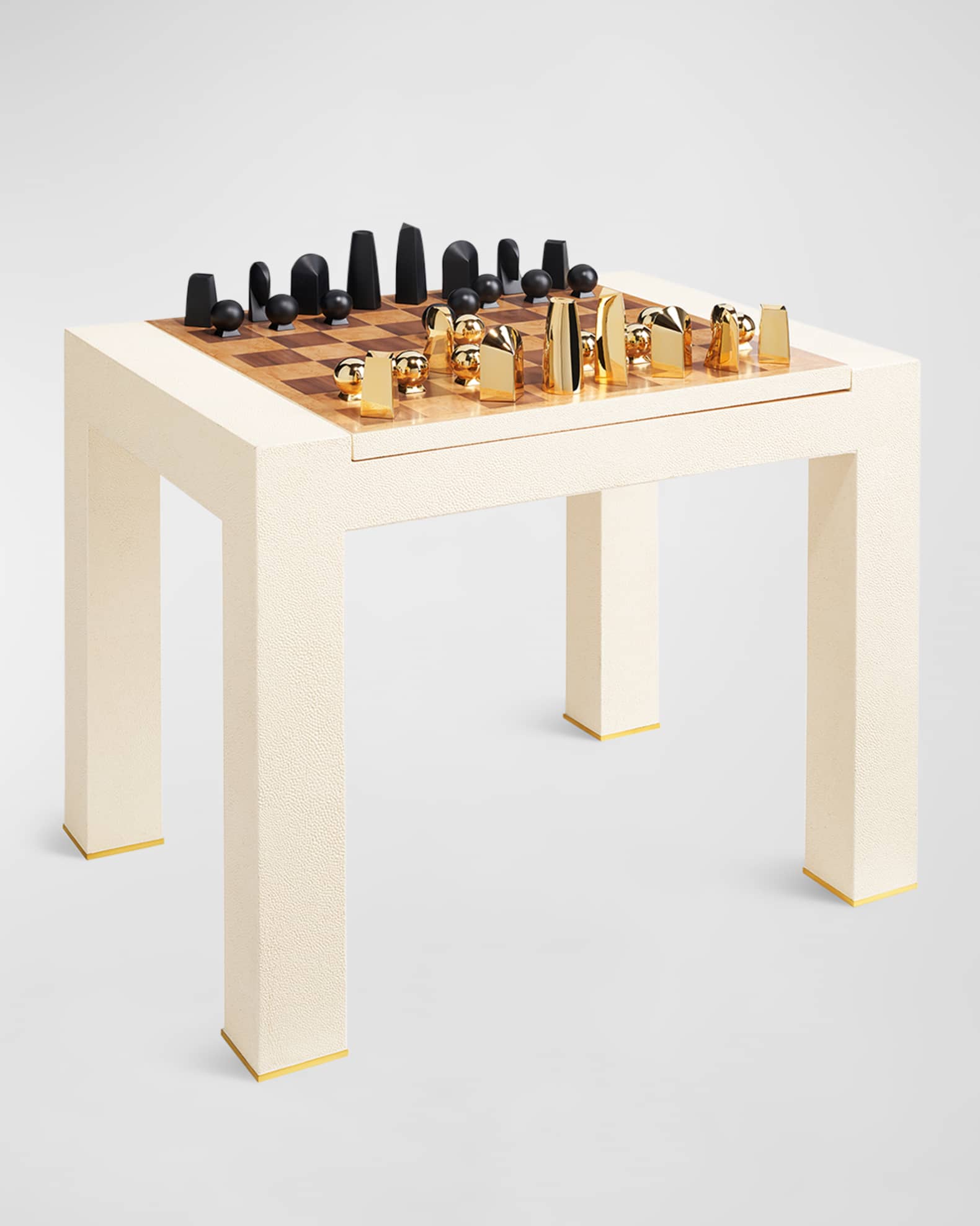 AERIN Faux Shagreen Chess Side Table | Neiman Marcus