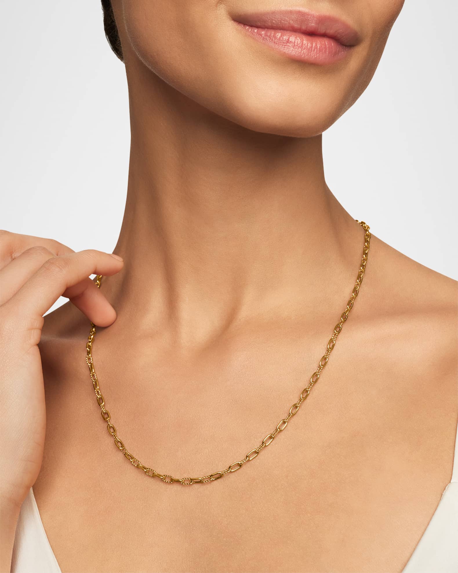 David Yurman DY Madison Chain Necklace in 18K Gold, 3mm, 16"L | Neiman ...