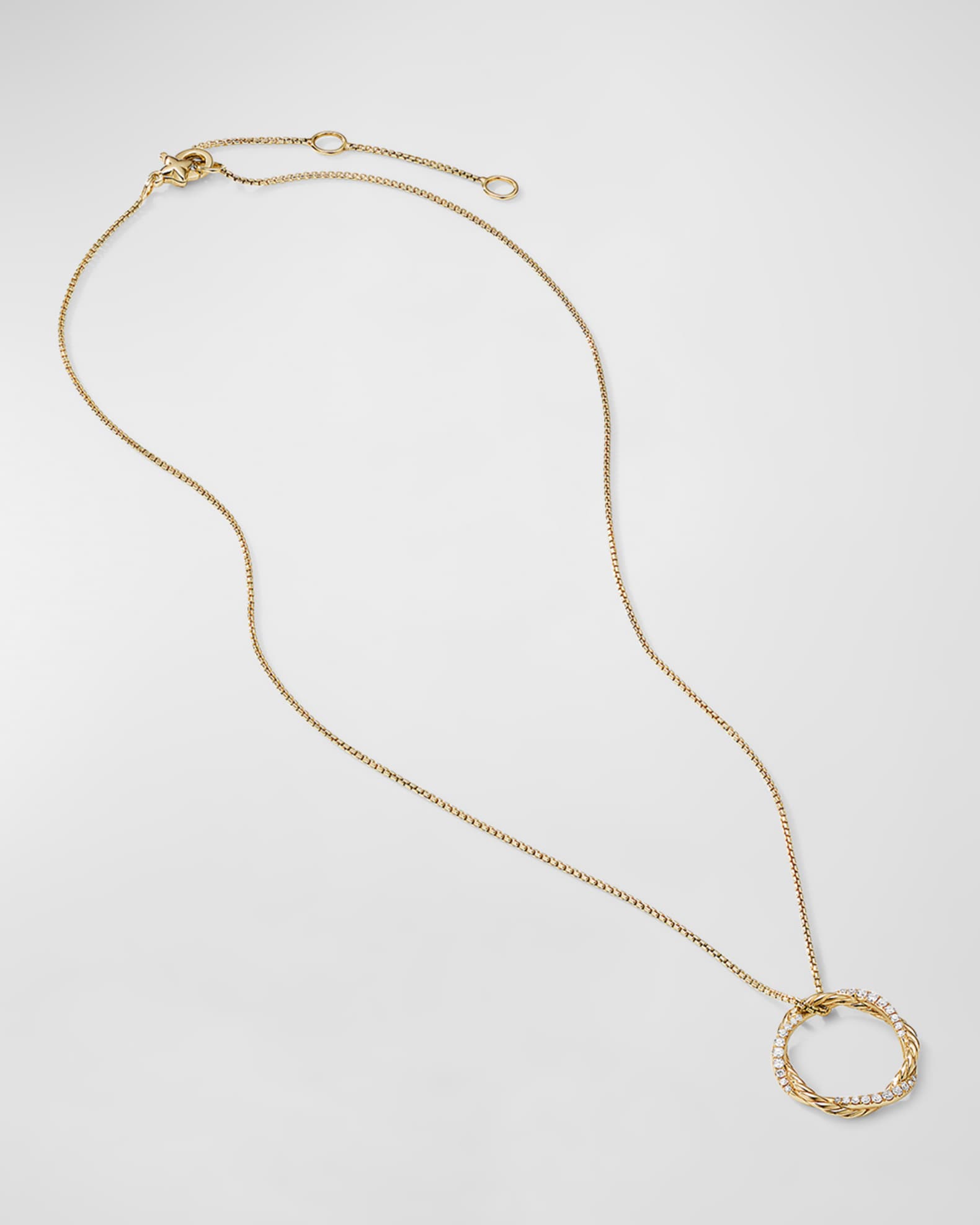 David Yurman Petite Infinity Pendant Necklace with Diamonds in 18K Gold ...