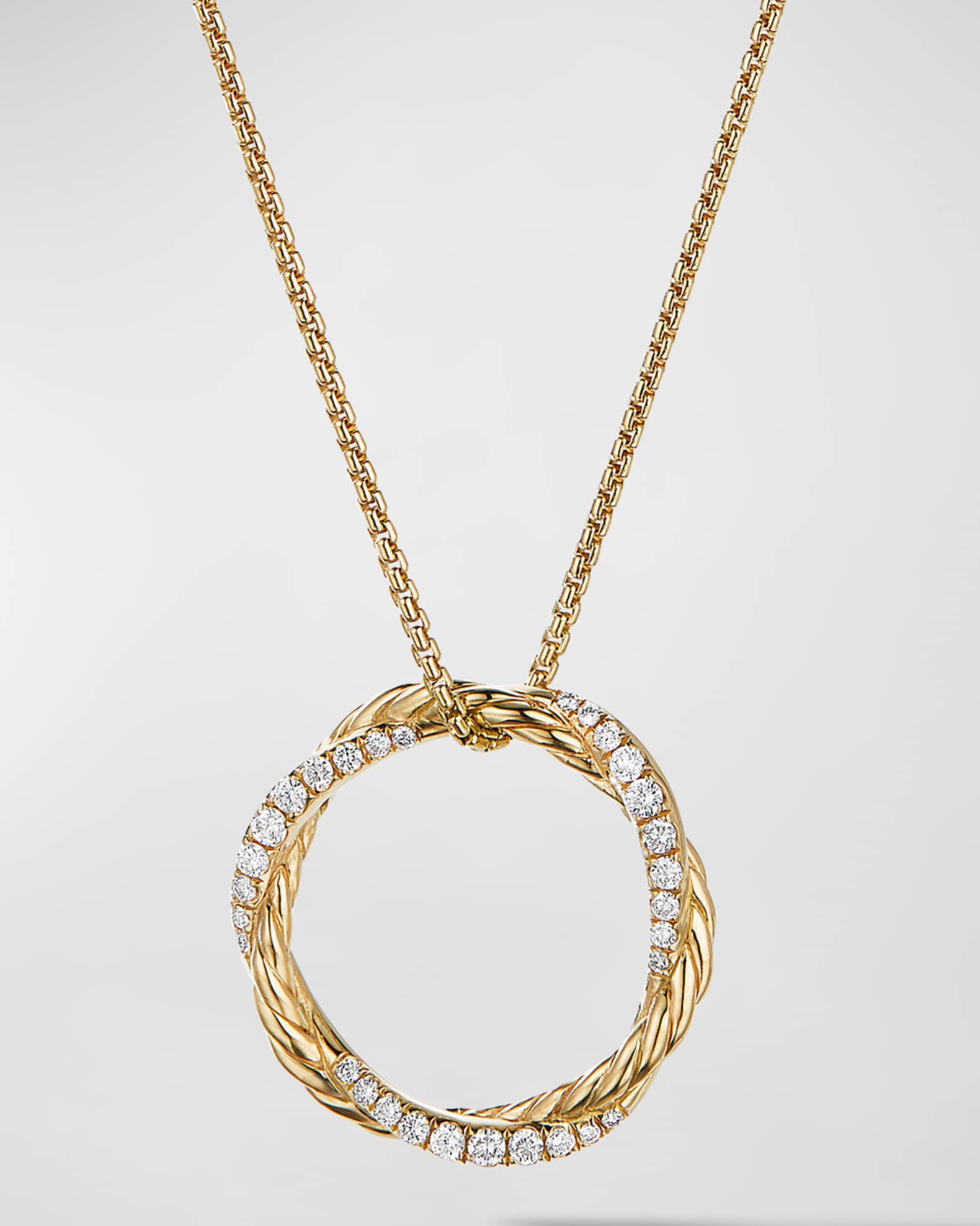 David Yurman Petite Infinity Pendant Necklace with Diamonds in 18K Gold ...