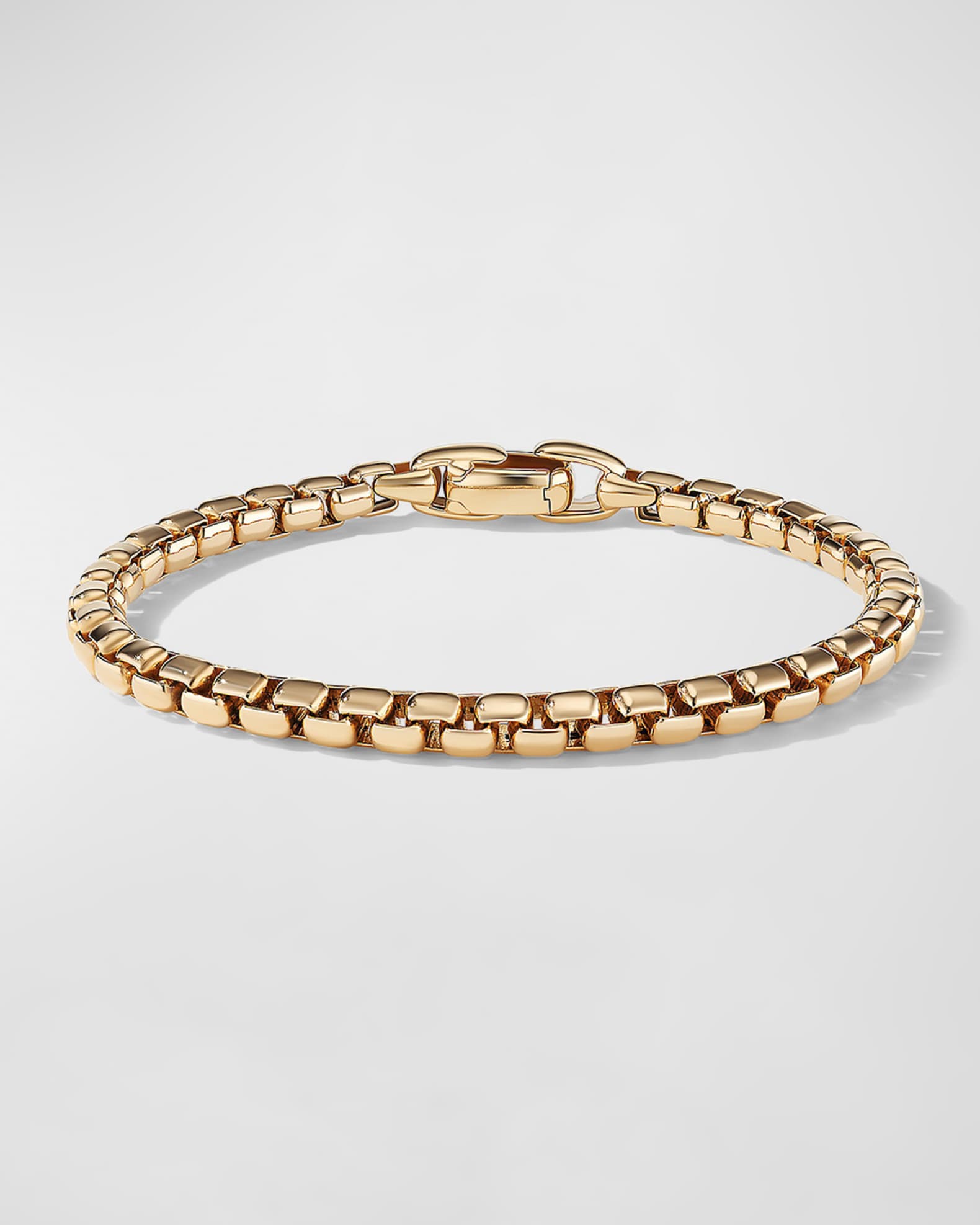 David Yurman Box Chain Bracelet in 18K Gold, 5mm | Neiman Marcus