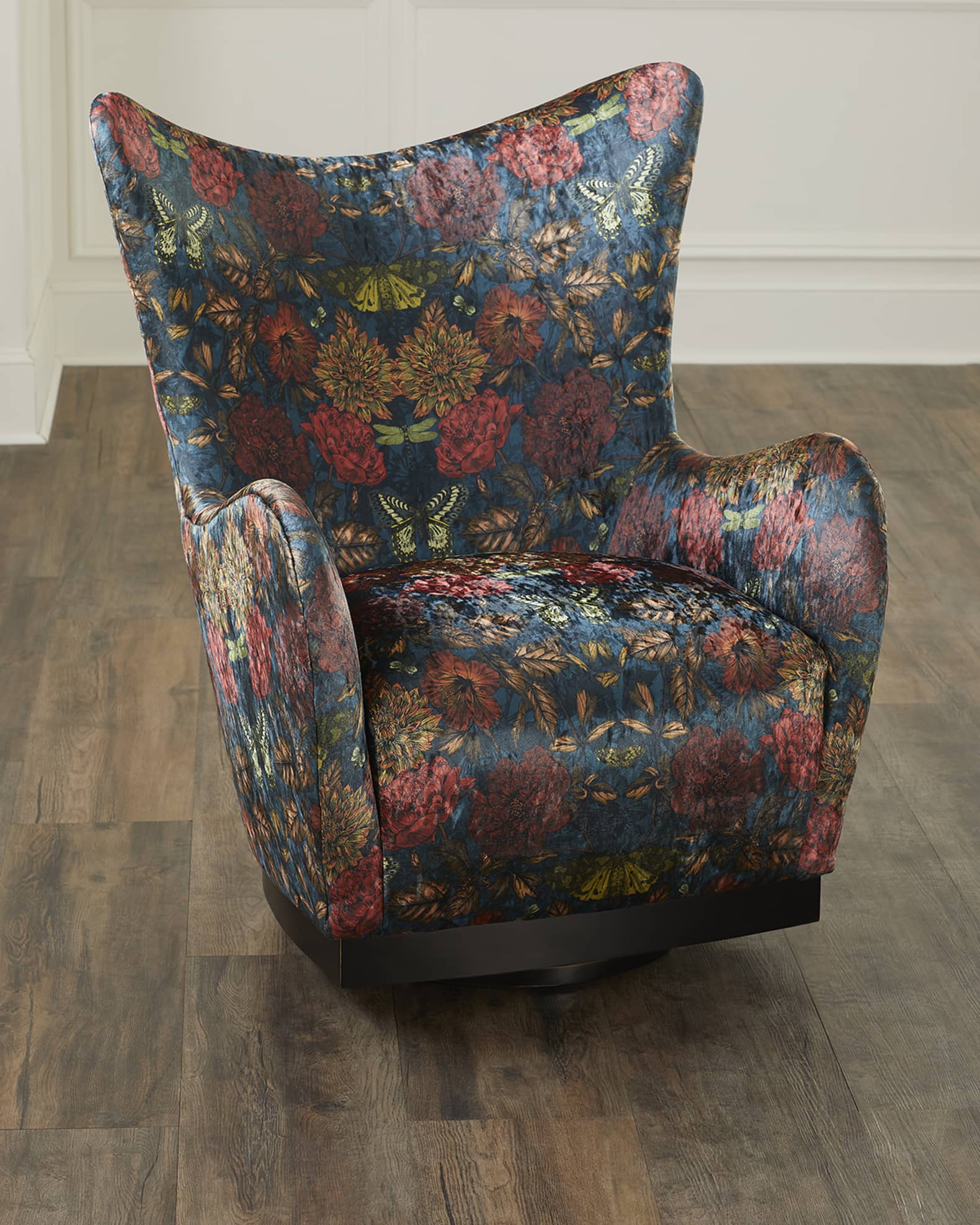 Massoud Vesper Swivel Wing Chair | Neiman Marcus