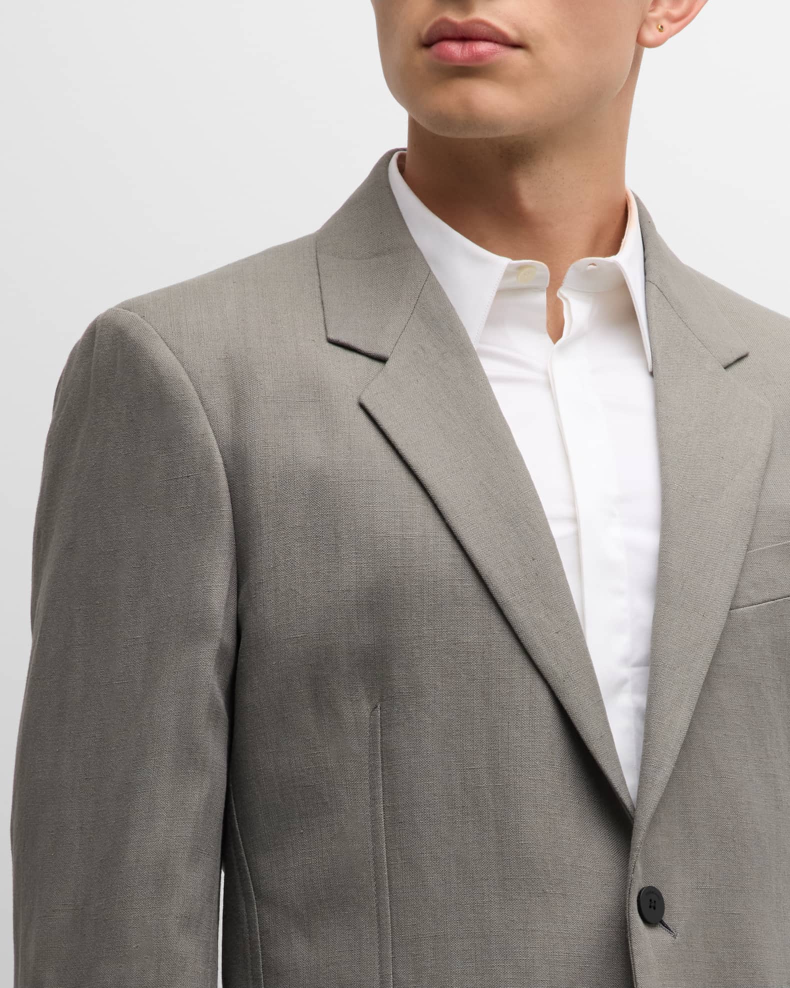 Ferragamo Men's Linen-Blend Canvas Sport Coat | Neiman Marcus