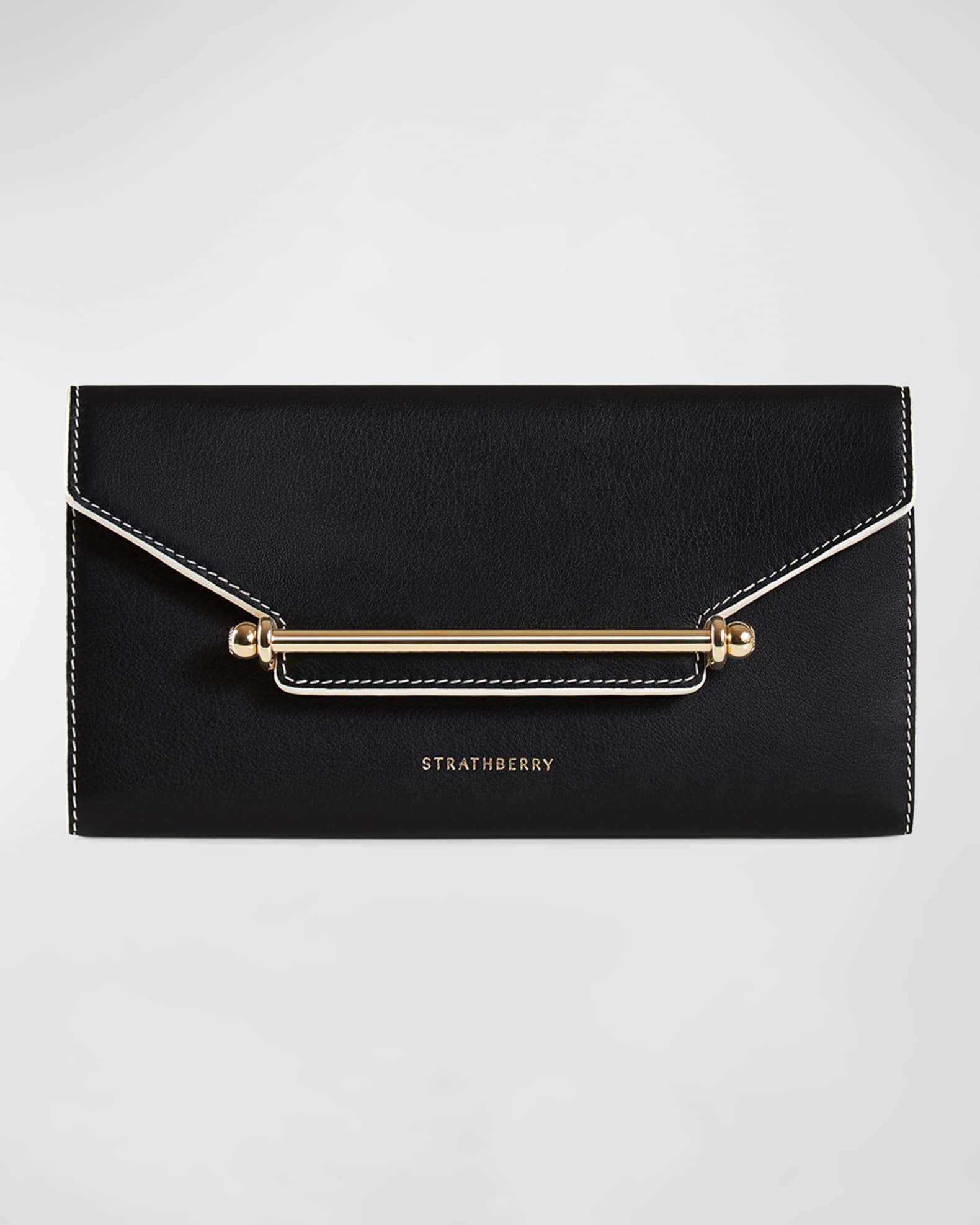 STRATHBERRY Multrees Flap Leather Wallet on Chain | Neiman Marcus