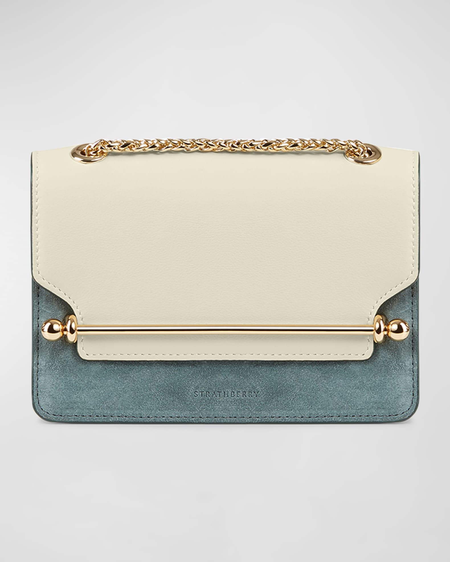 STRATHBERRY Mini East-West Mix Leather Shoulder Bag | Neiman Marcus
