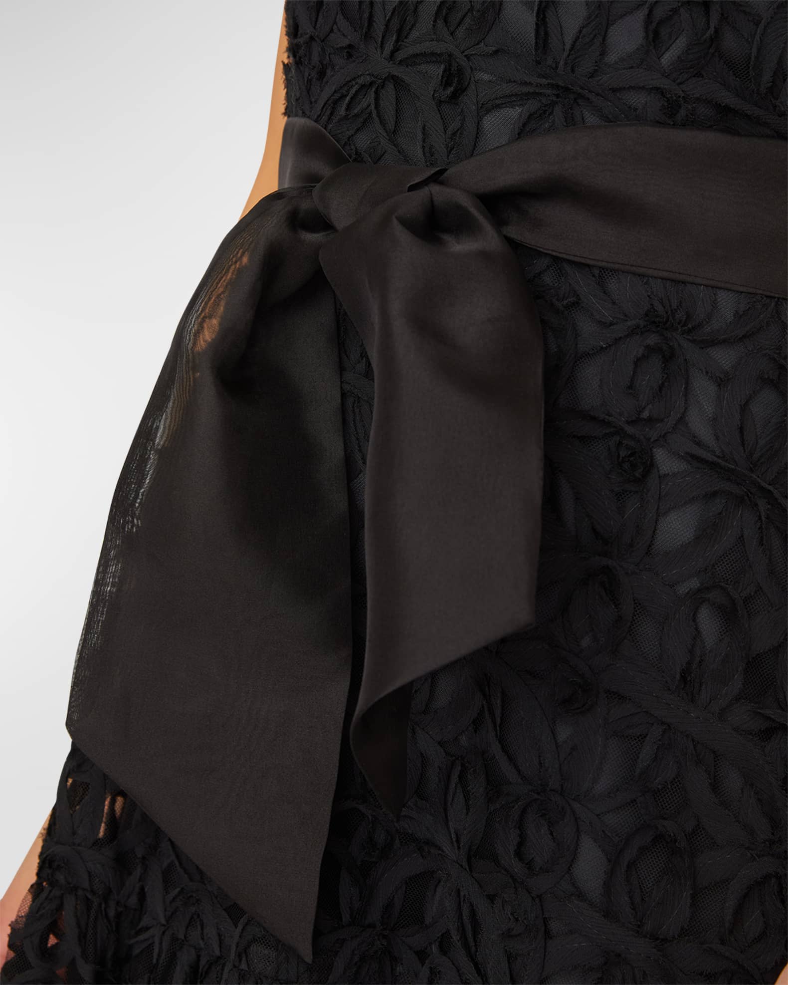 Shoshanna Alpine One-Shoulder Tulle & Chiffon Gown | Neiman Marcus