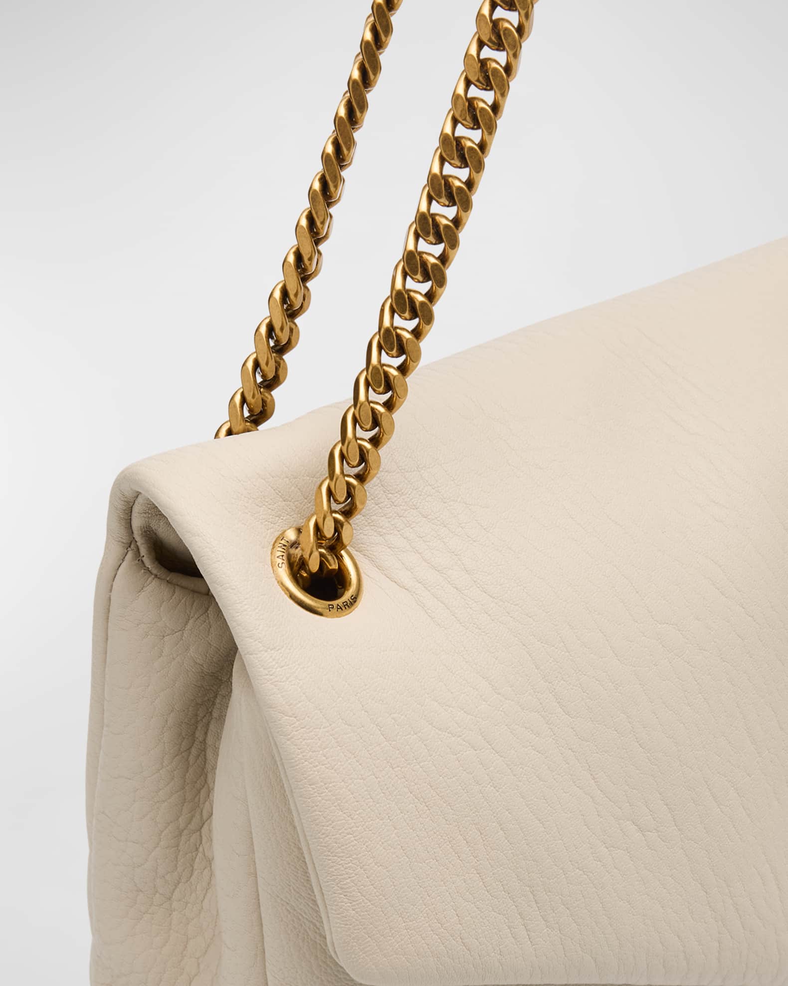 Saint Laurent Calypso Large YSL Shoulder Bag in Leather | Neiman Marcus