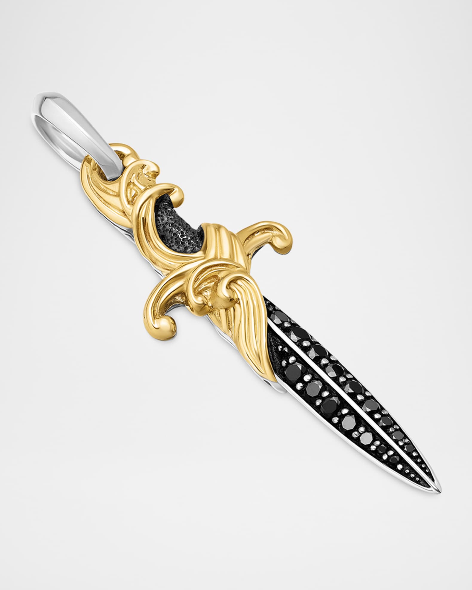 David Yurman Men's Waves Dagger Amulet in Silver with 18K Gold and ...
