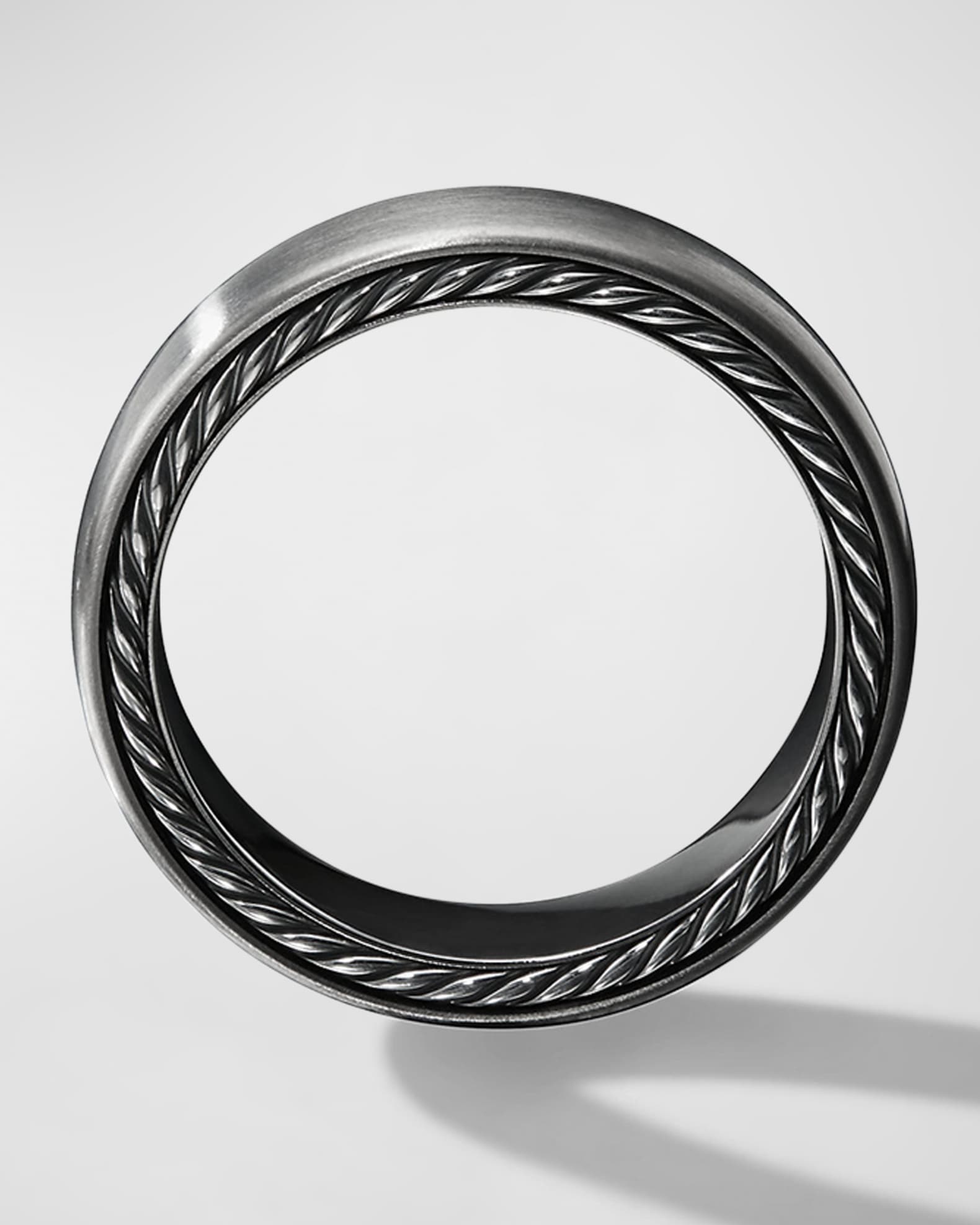David Yurman Men's Streamline Band Ring in Grey Titanium, 6mm | Neiman ...