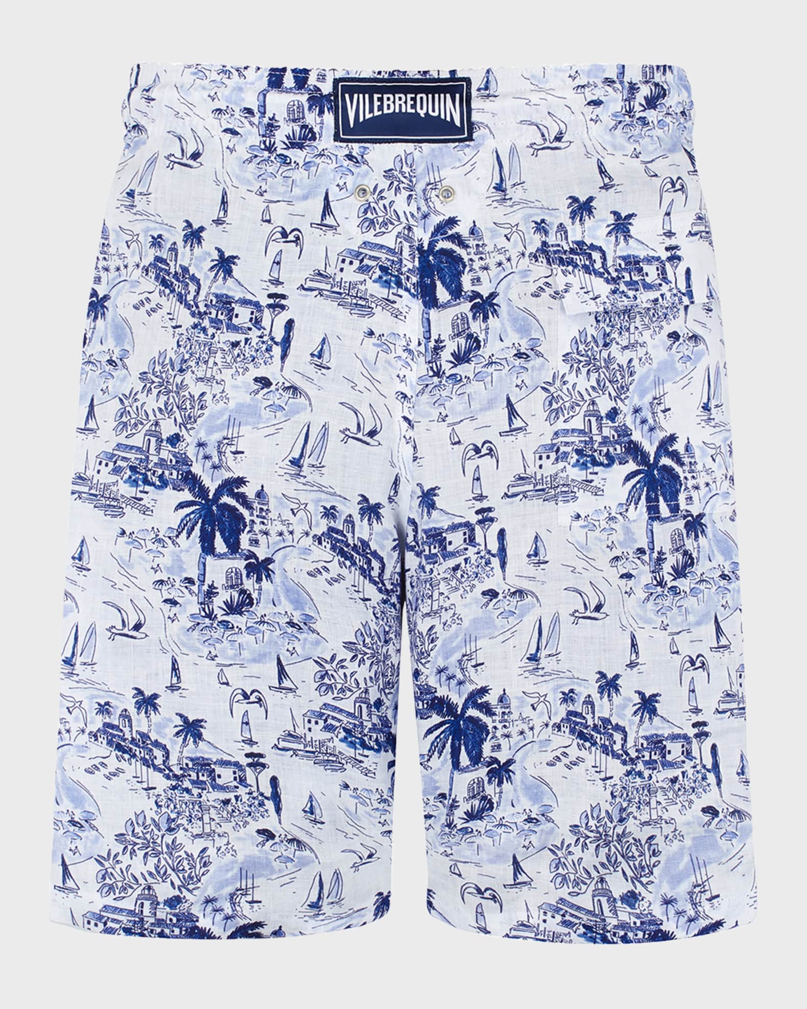 Vilebrequin Men's Riviera Linen Bermuda Shorts | Neiman Marcus