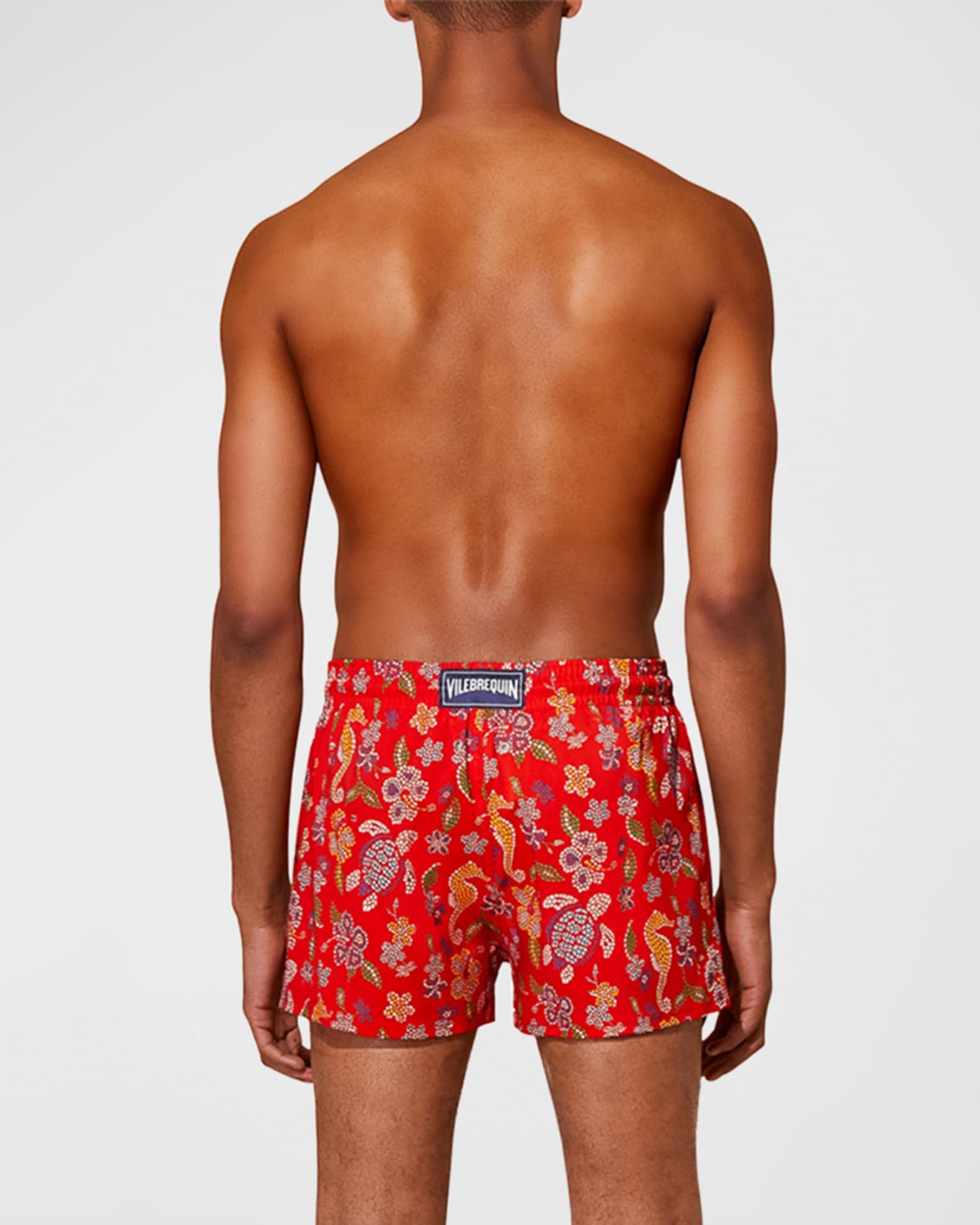 Vilebrequin Men's Mosaïque Stretch Swim Trunks | Neiman Marcus
