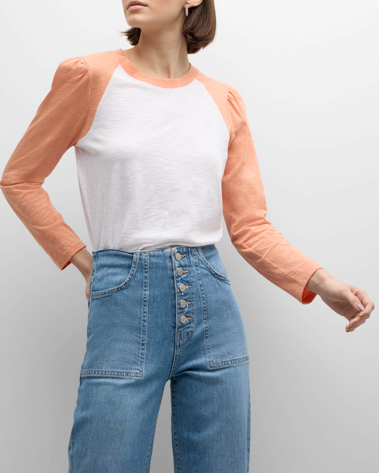 Veronica Beard Mason Baseball Tee | Neiman Marcus