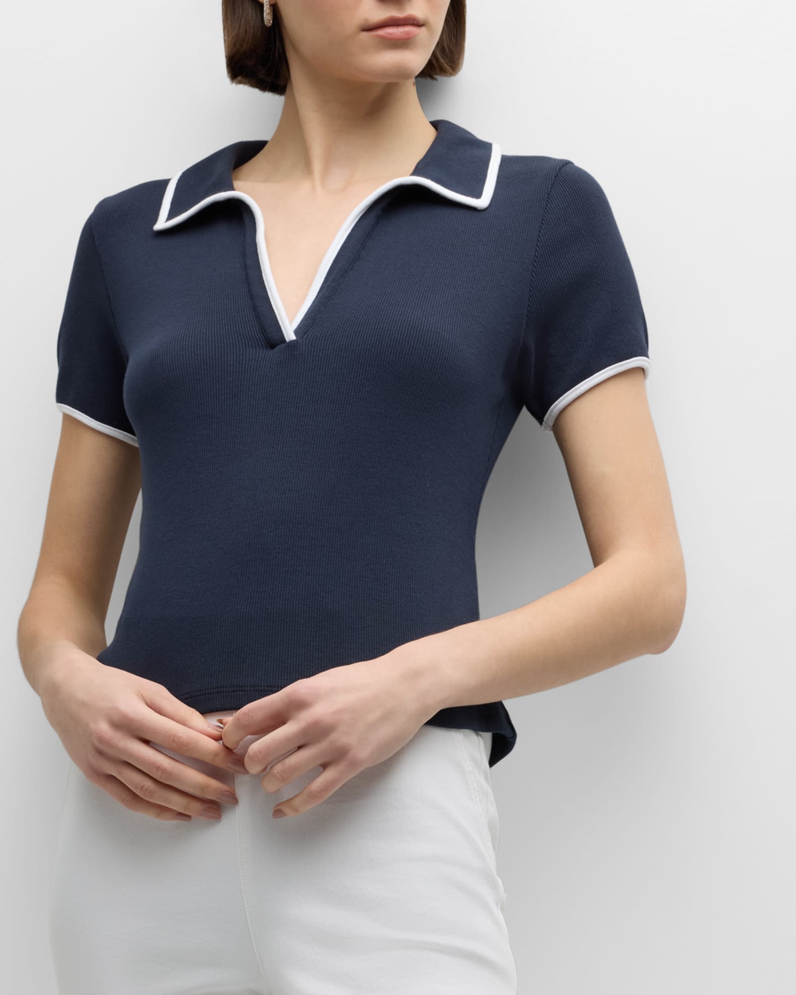 Veronica Beard Kearney Knit Tee | Neiman Marcus