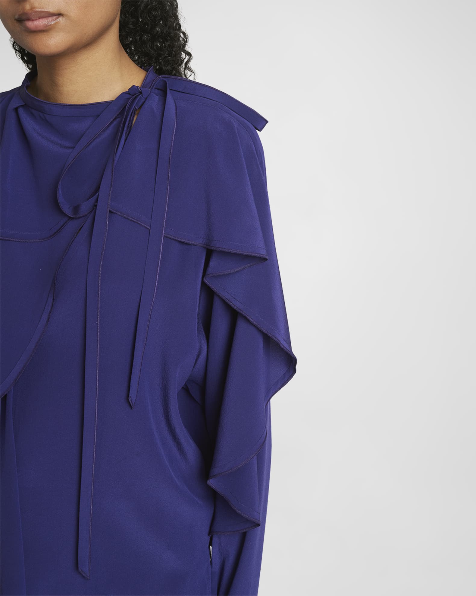 Victoria Beckham Romantic Ruffled Blouse | Neiman Marcus