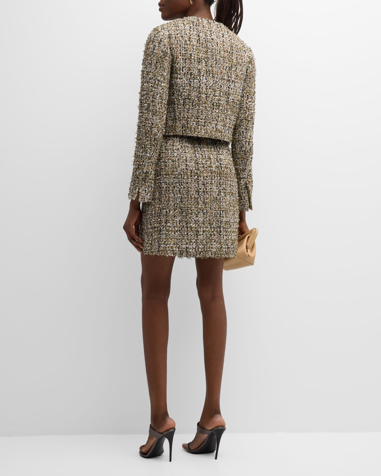 Jason Wu Collection Textured Tweed Crop Jacket | Neiman Marcus