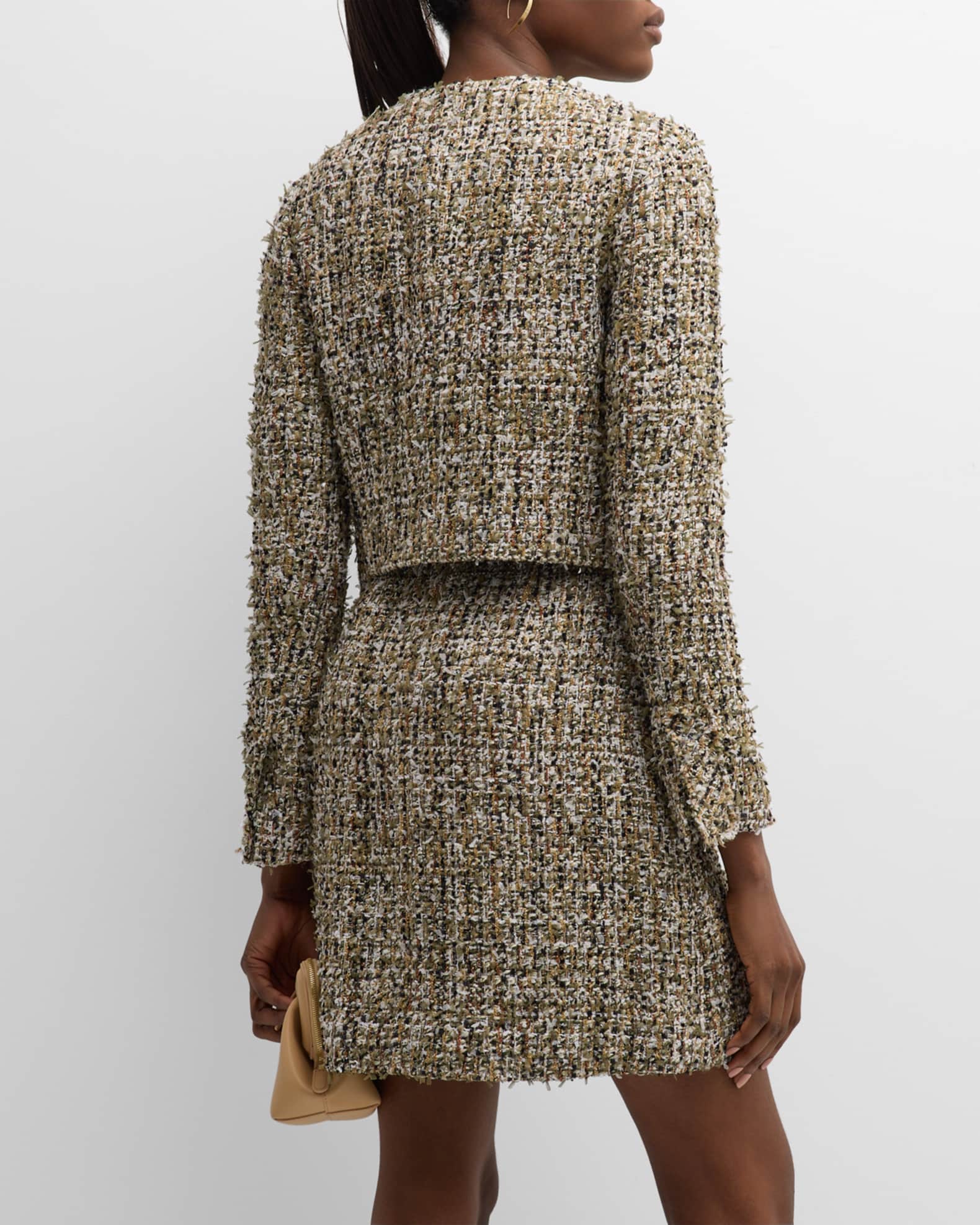 Jason Wu Collection Textured Tweed Crop Jacket | Neiman Marcus