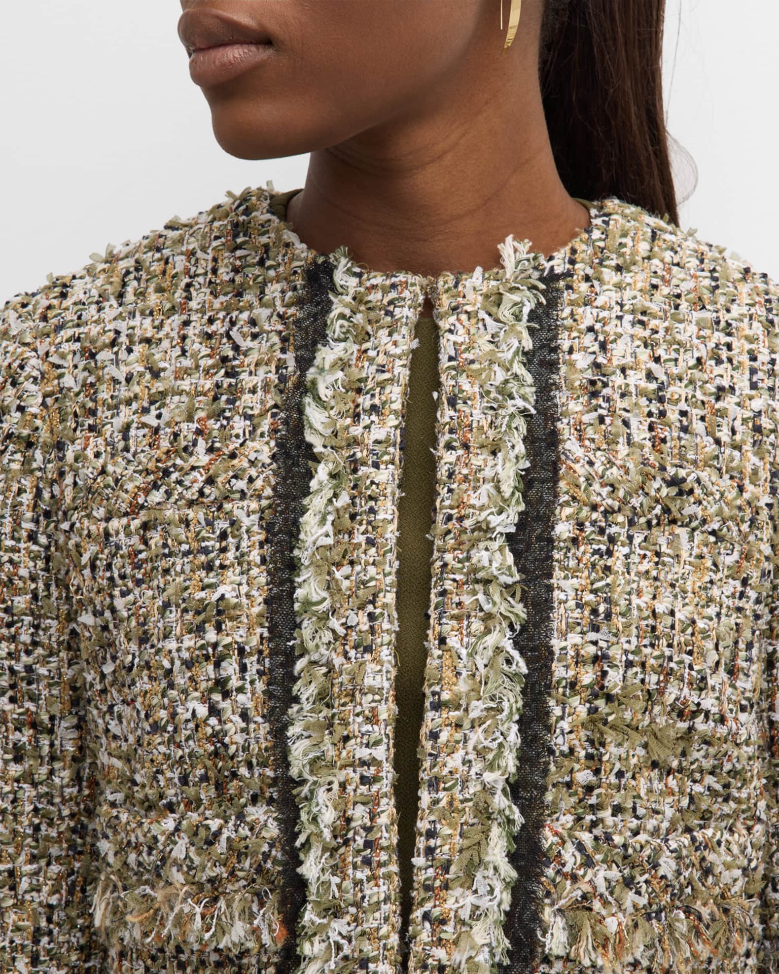 Jason Wu Collection Textured Tweed Crop Jacket | Neiman Marcus
