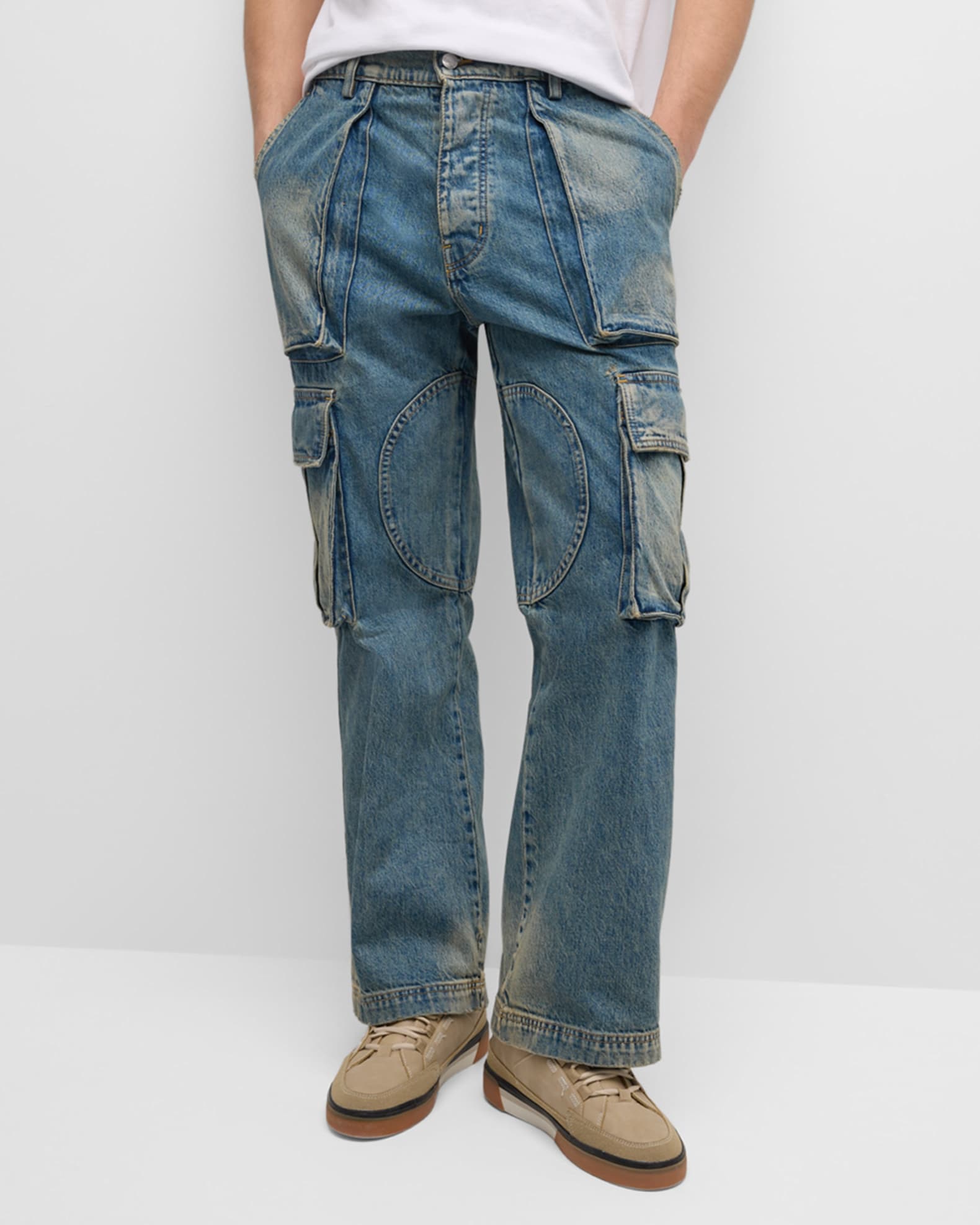 NAHMIAS Men's Denim Multi-Pocket Cargo Pants | Neiman Marcus