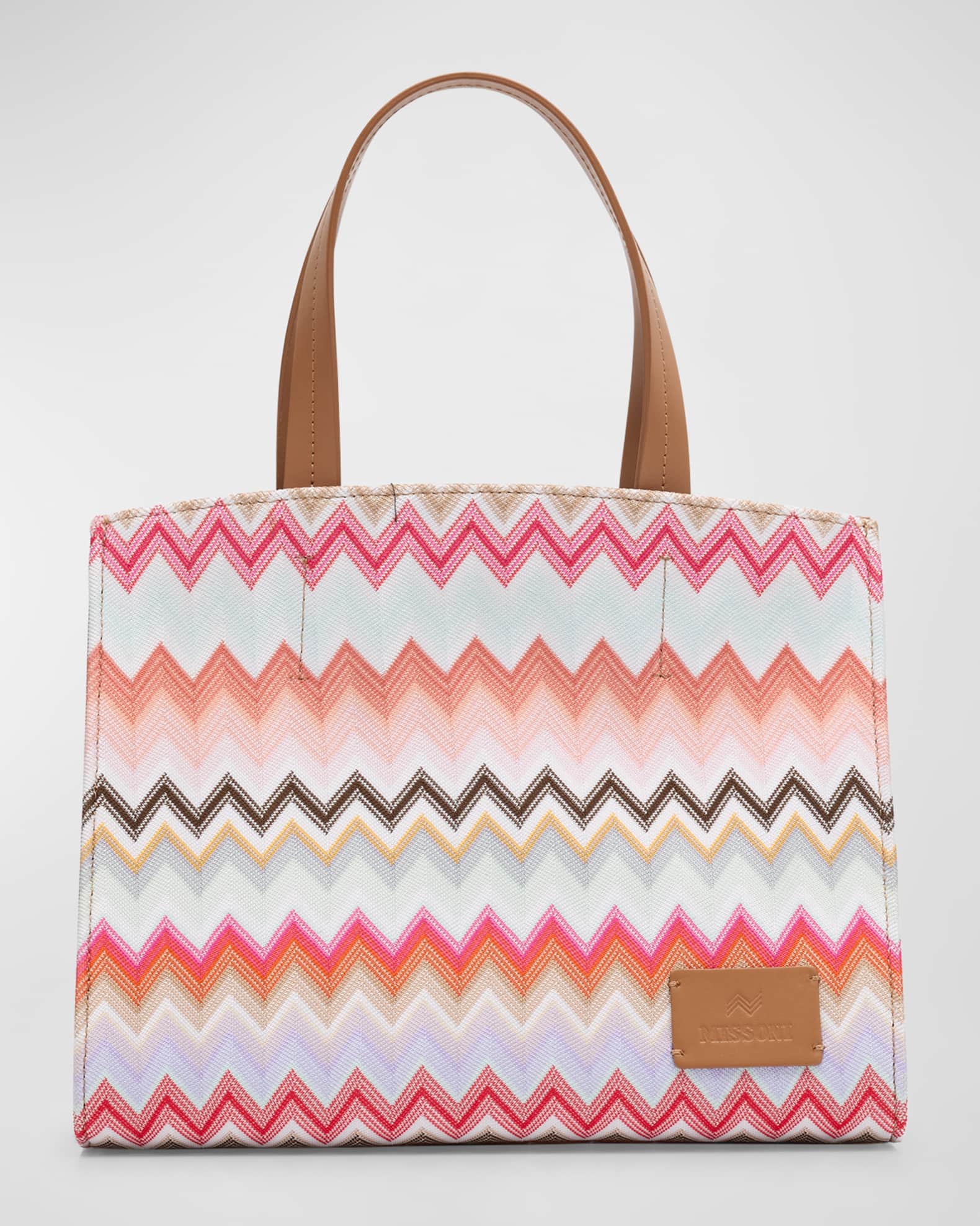 Missoni Small Chevron Canvas Tote Bag | Neiman Marcus
