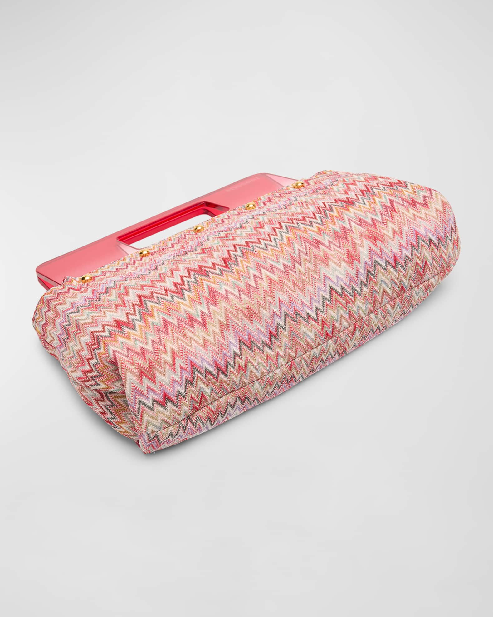 Missoni Plexi Chevron Pouch Clutch Bag | Neiman Marcus